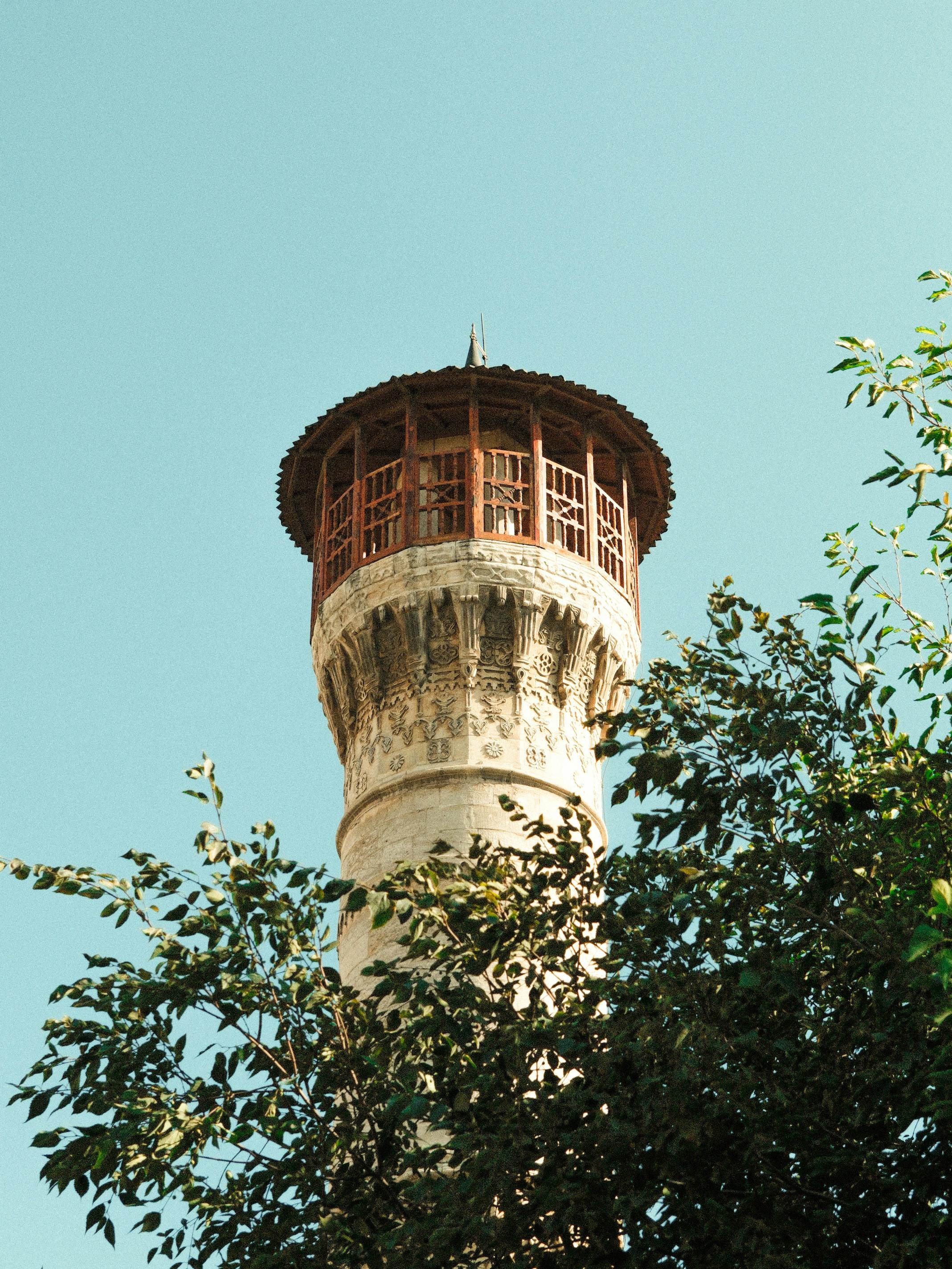 Historic Minaret Tower with Rustic Design · Free Stock Photo