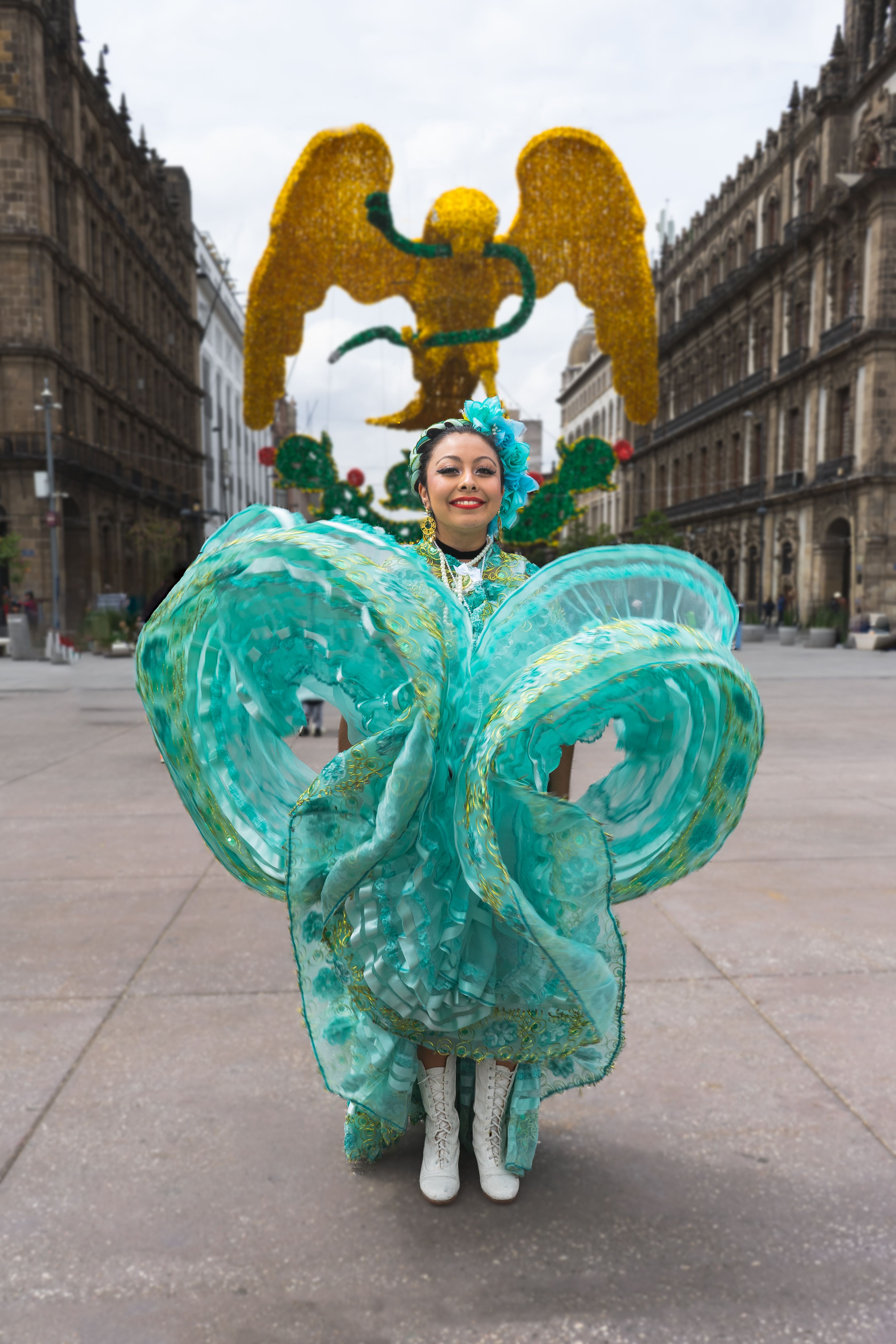 Vibrant Traditional Costume in Historic City Center · Free Stock Photo
