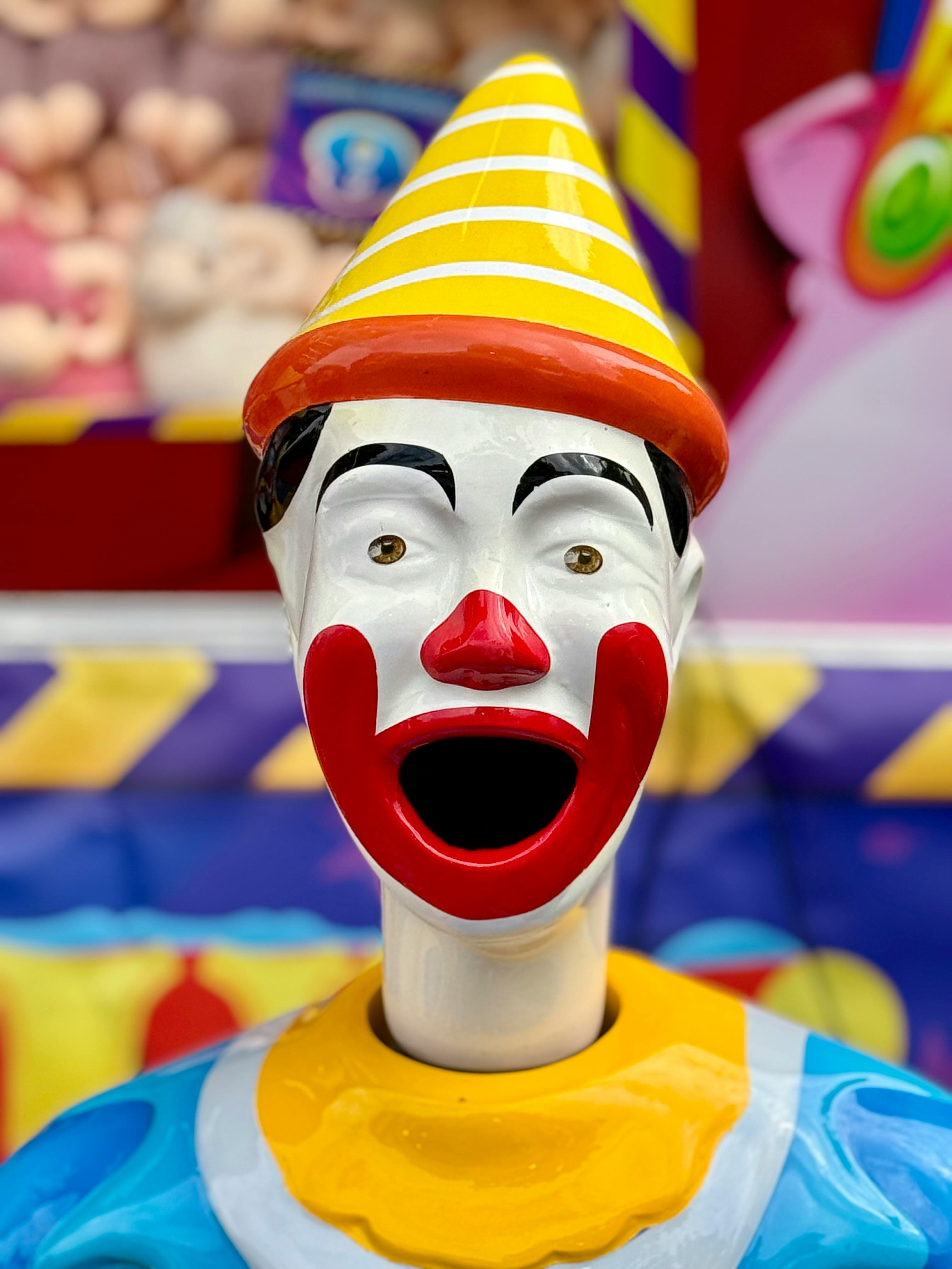 Vibrant Clown Head at Melbourne Carnival · Free Stock Photo