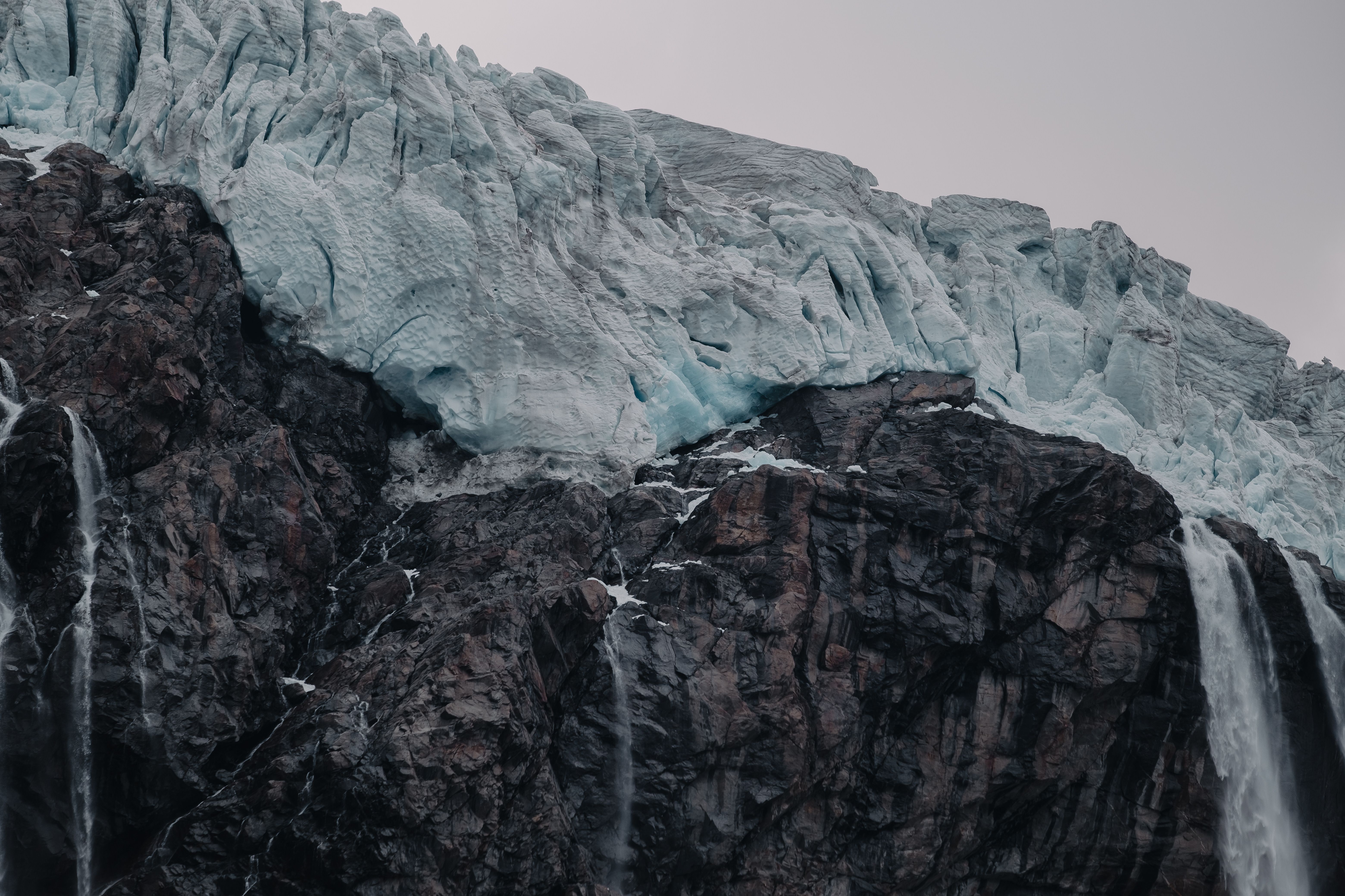 Dramatic Glacier and Waterfall Landscape · Free Stock Photo
