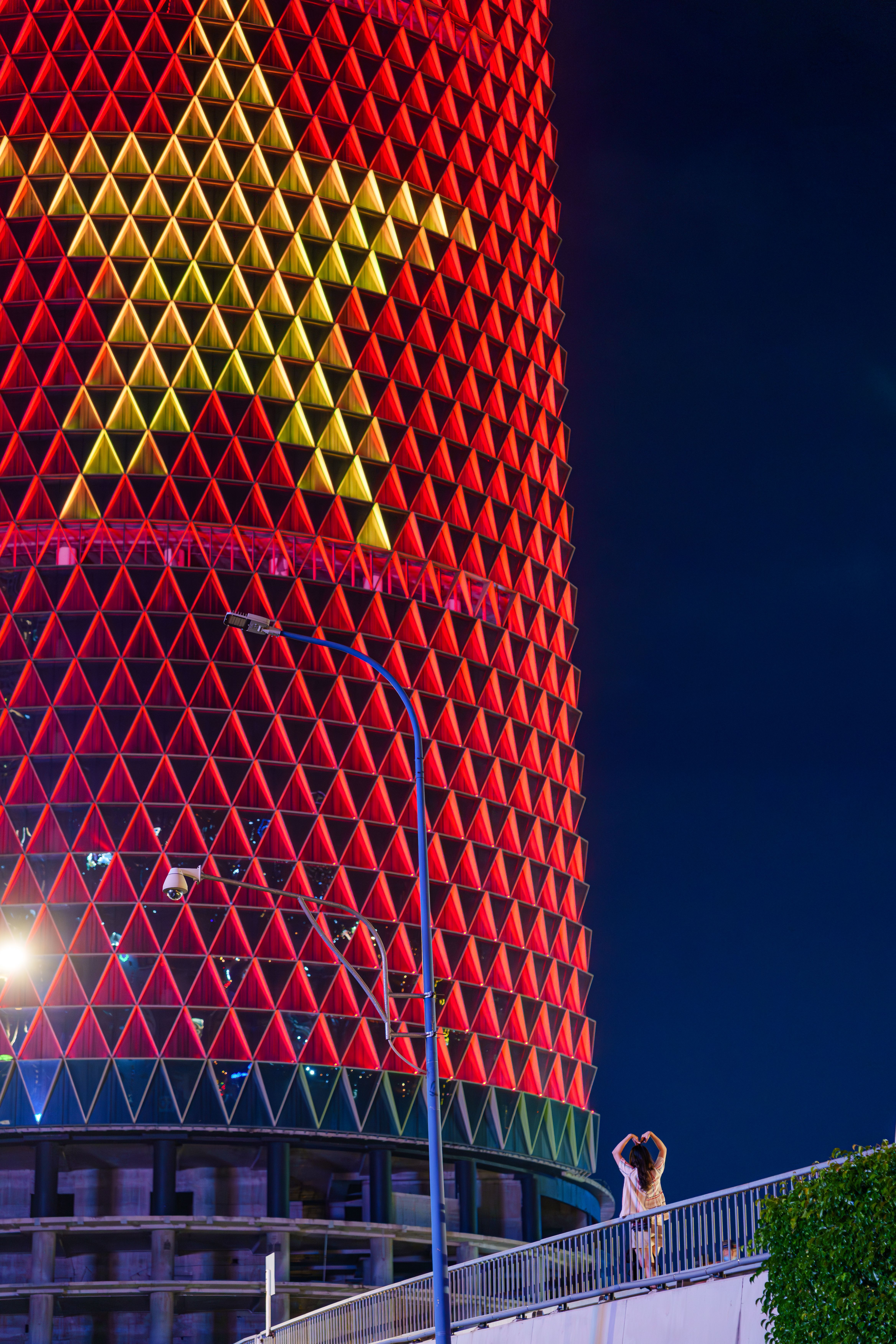Vibrant Night View of Illuminated Man-Made Structure · Free Stock Photo