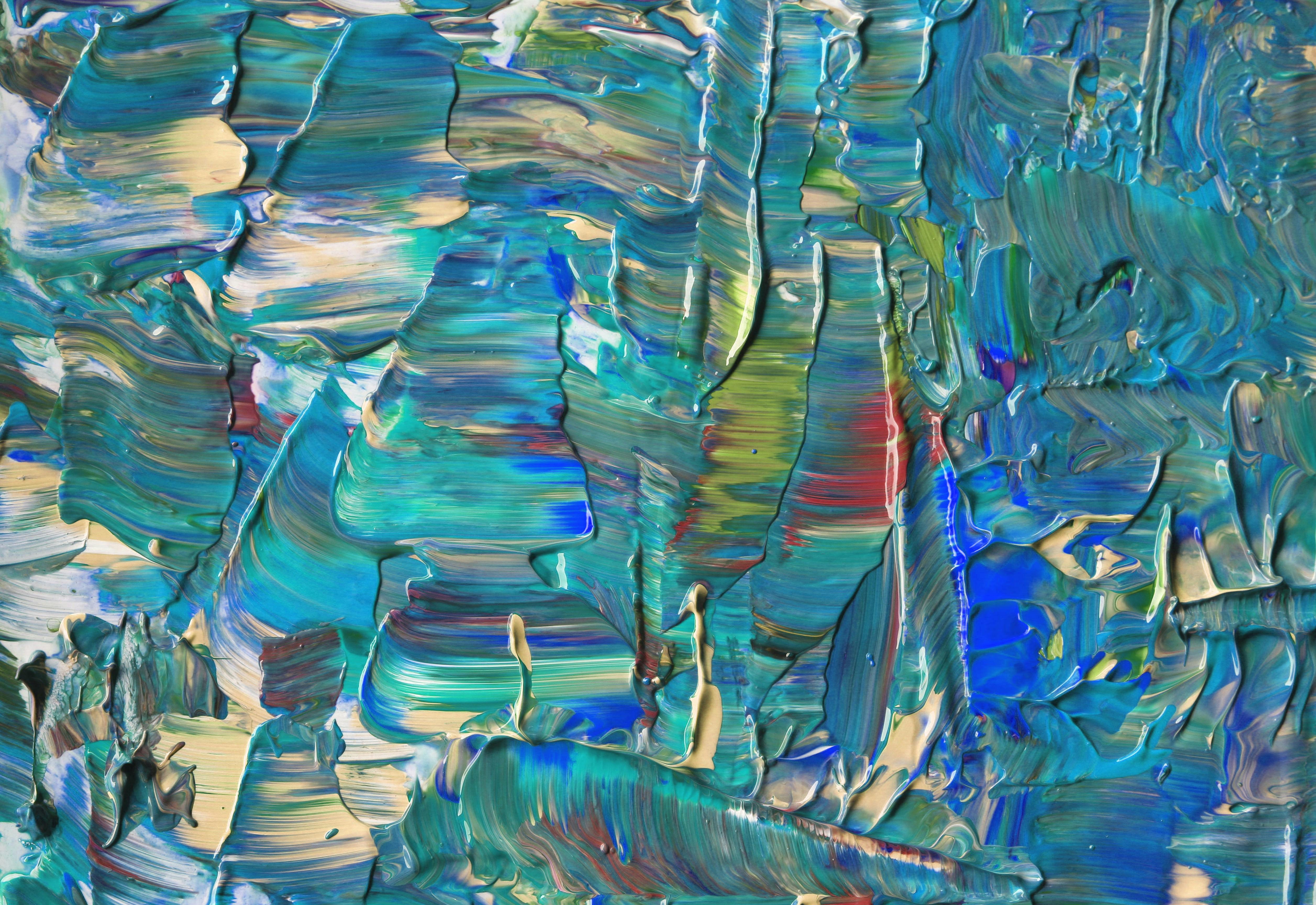 Vibrant Abstract Acrylic Painting Texture · Free Stock Photo