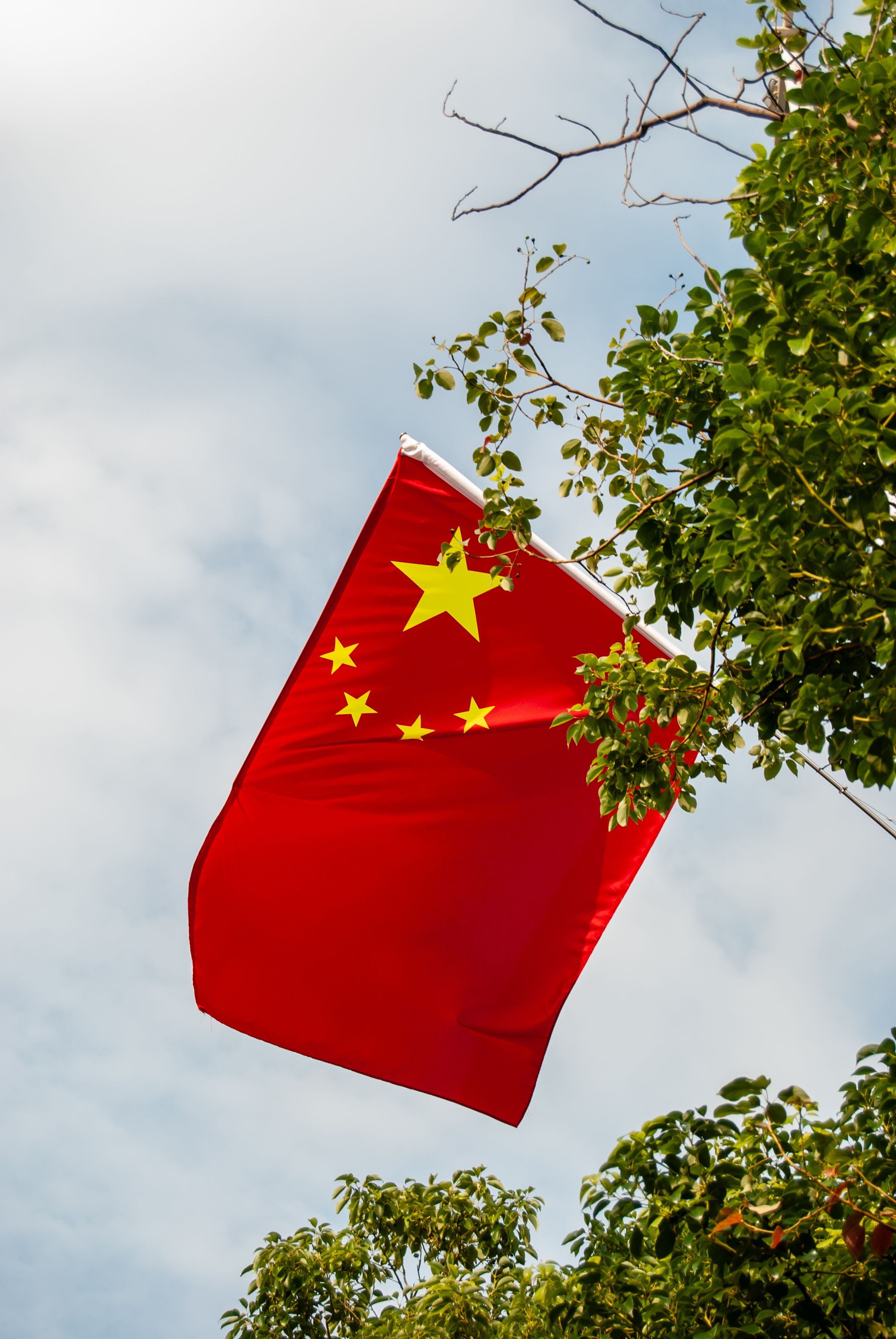 Bandera Nacional China En Shenzhen, Provincia De Guangdong · Foto de ...