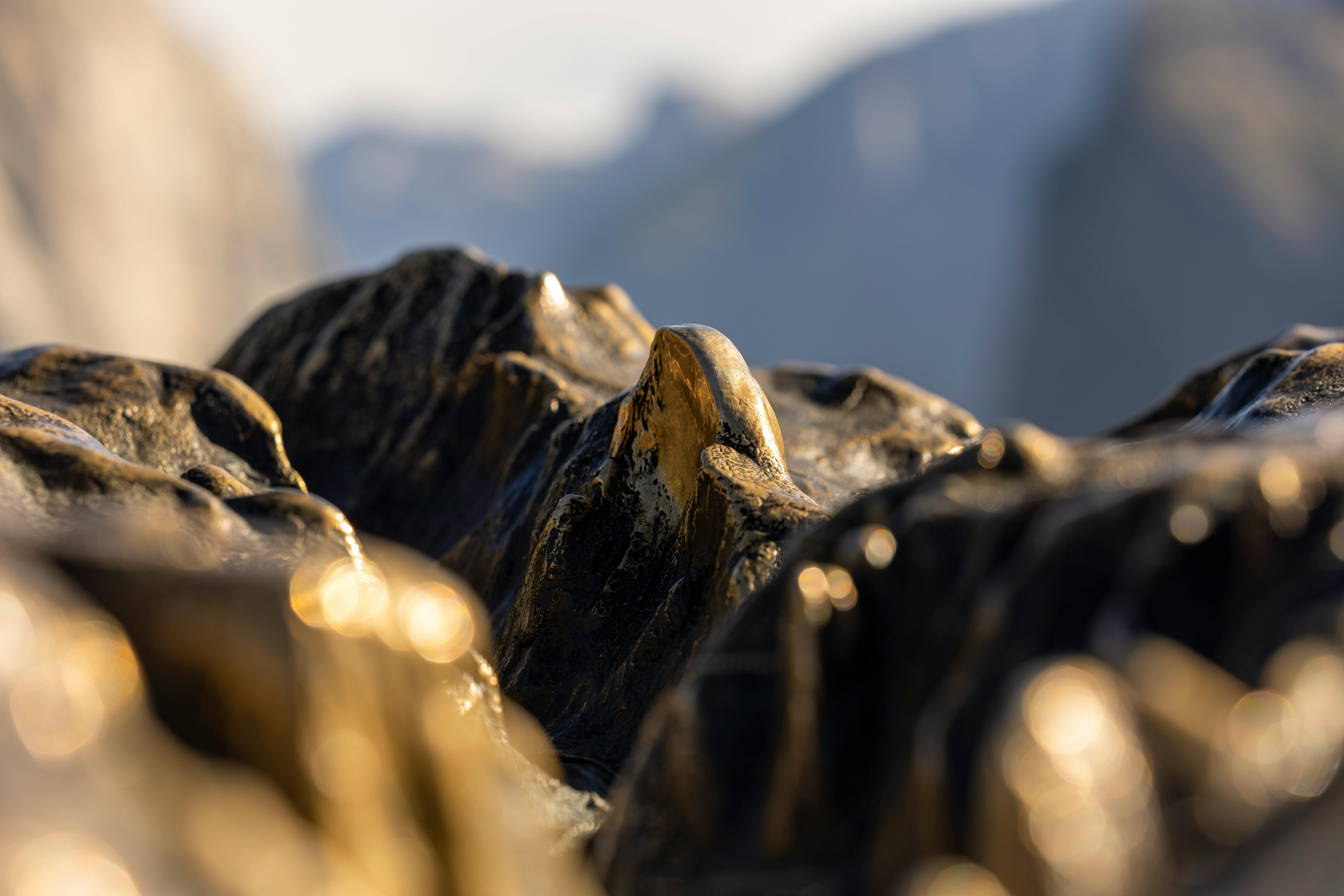 Abstract Rocky Landscape in Golden Light · Free Stock Photo