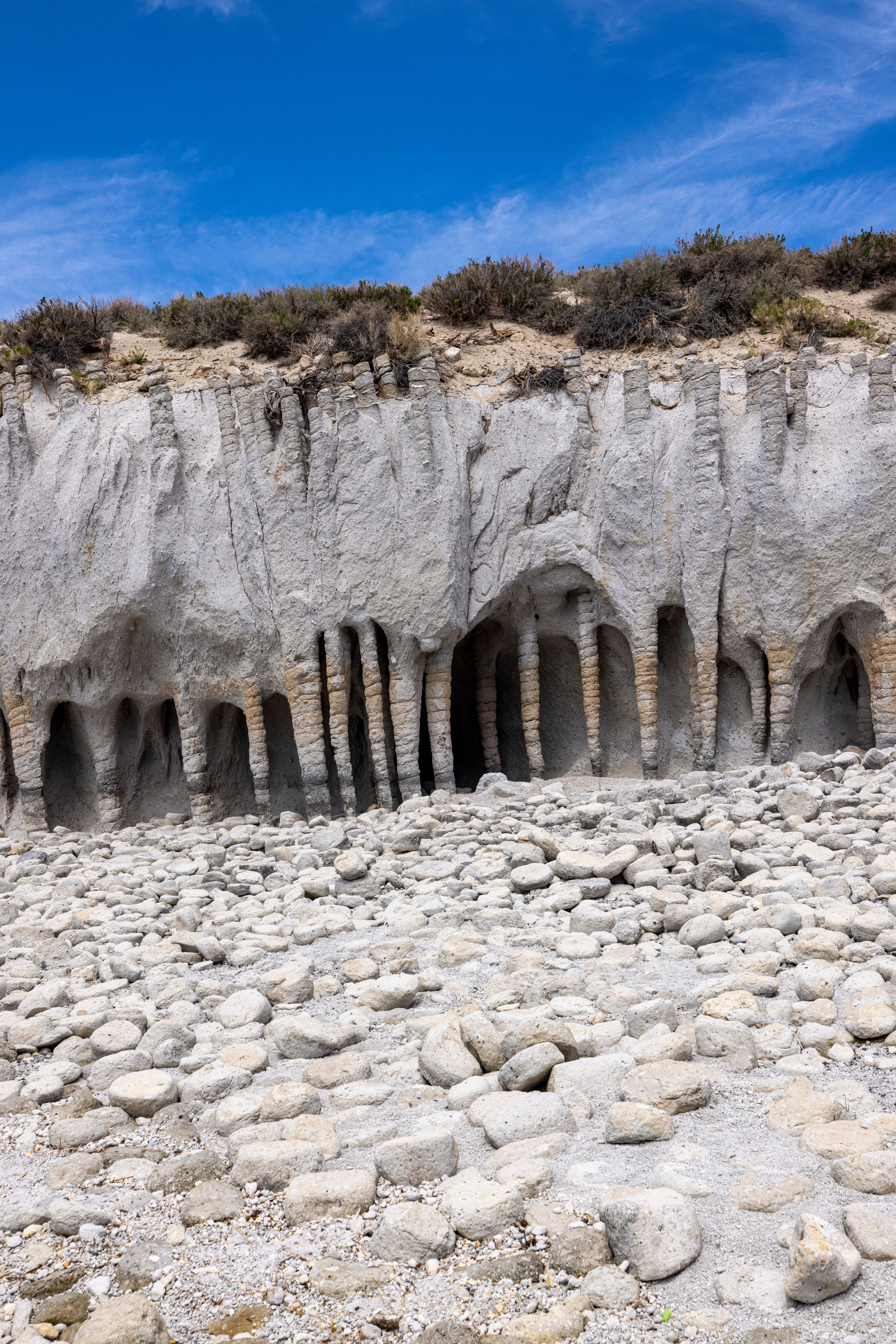 Natural Eroded Cliffs with Unique Cave Formations · Free Stock Photo