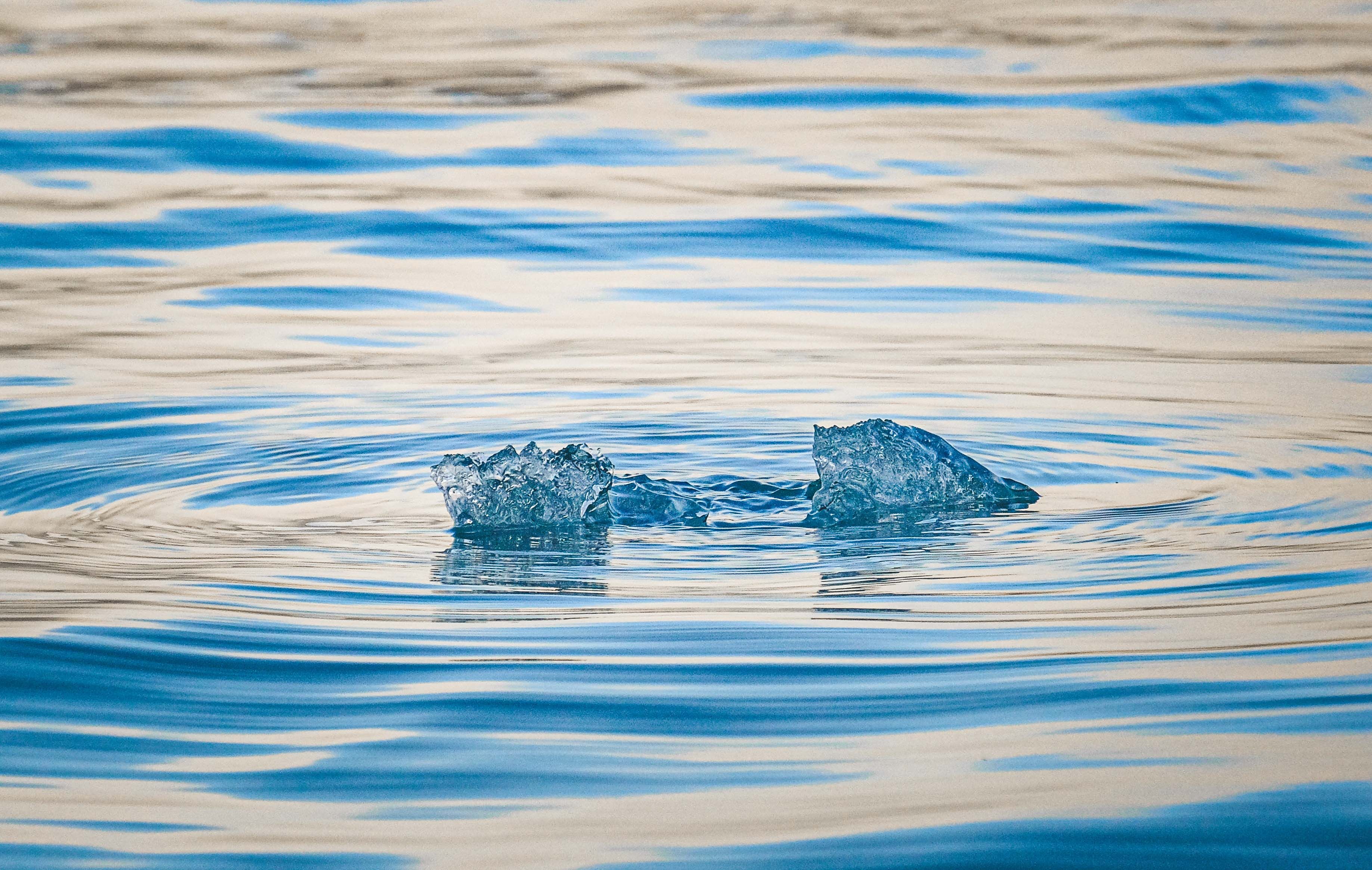 Floating Ice on Calm Blue Water Surface · Free Stock Photo
