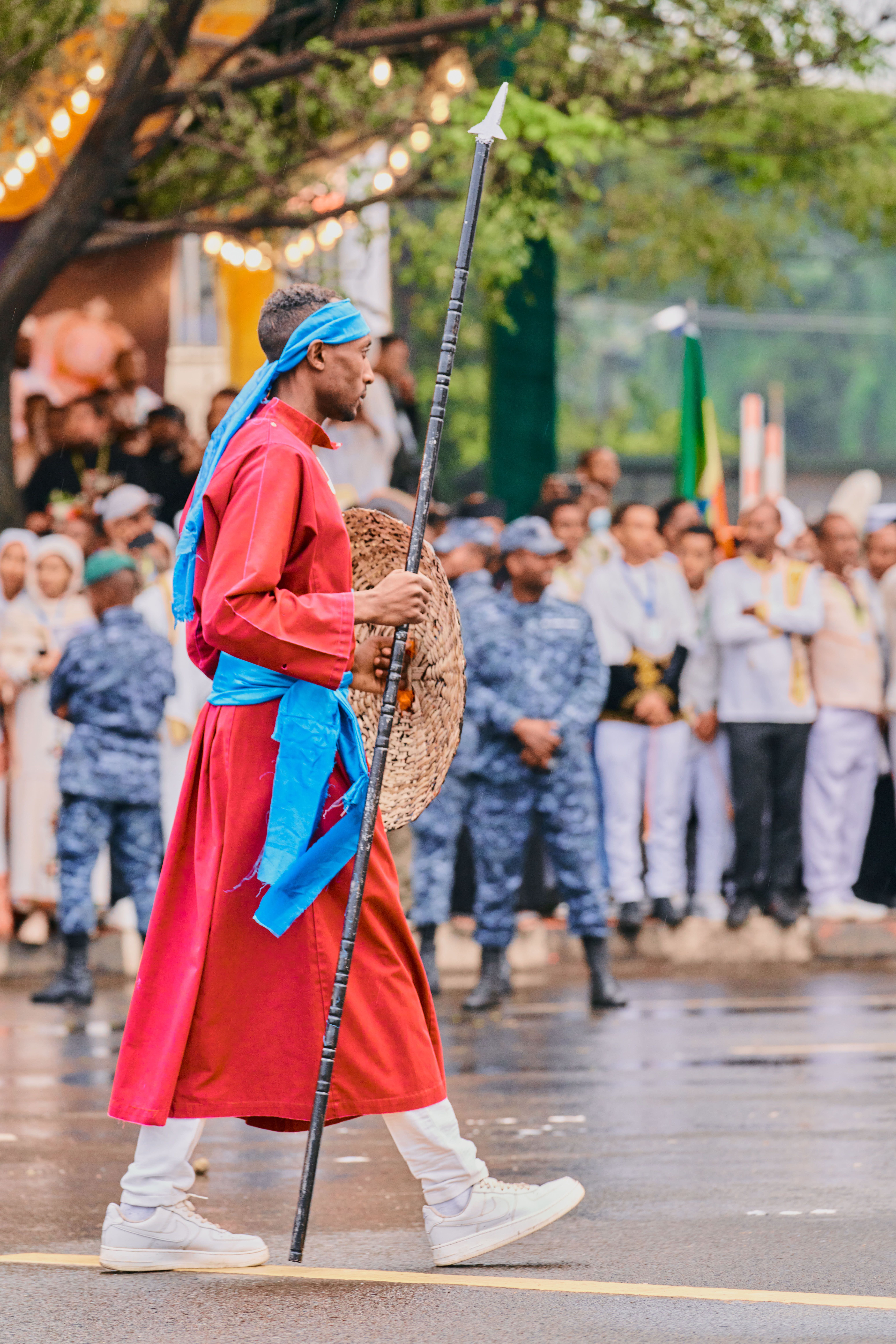 Traditional Parade with Dressed Performer · Free Stock Photo