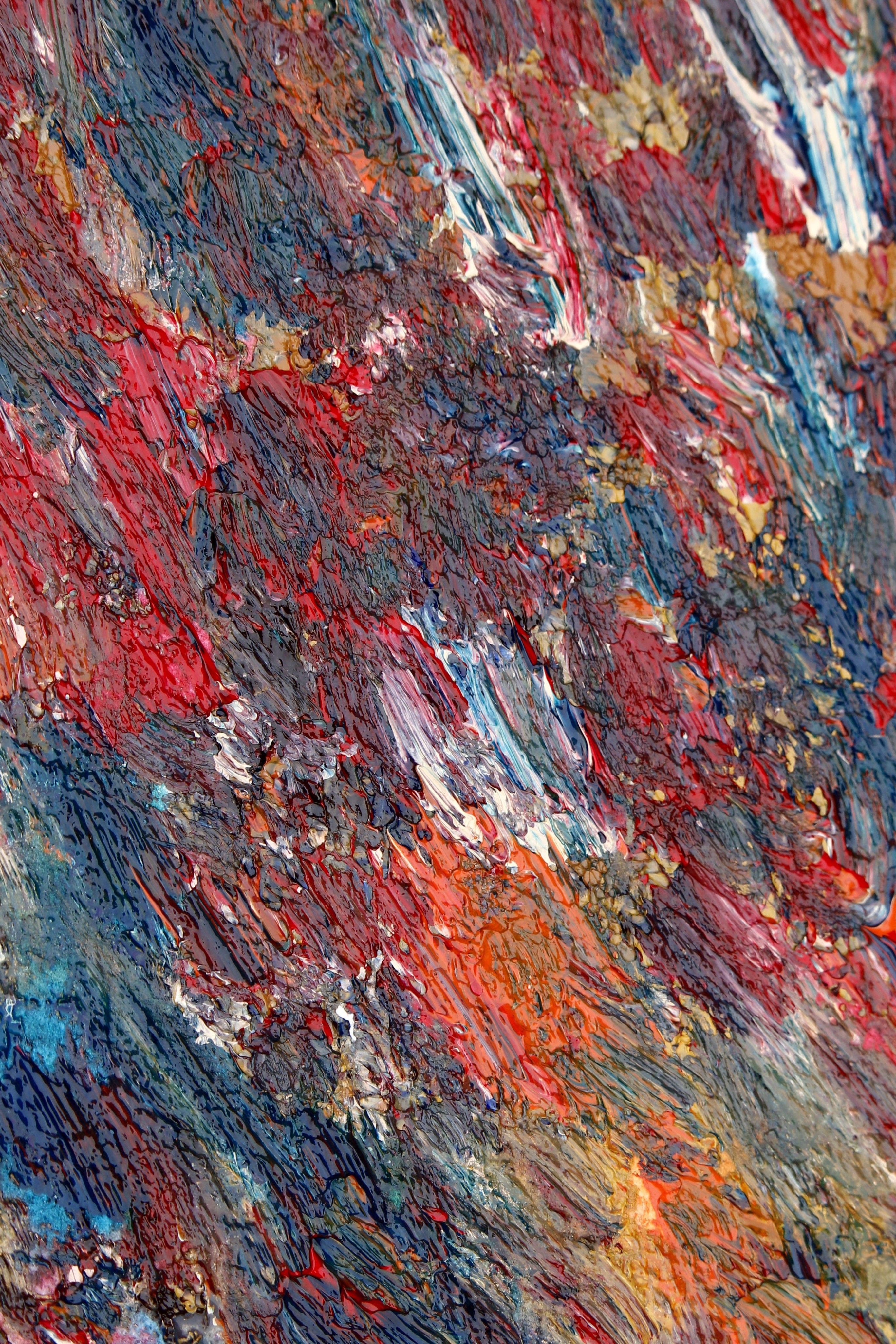 Colorful Abstract Texture Painting Close-Up · Free Stock Photo