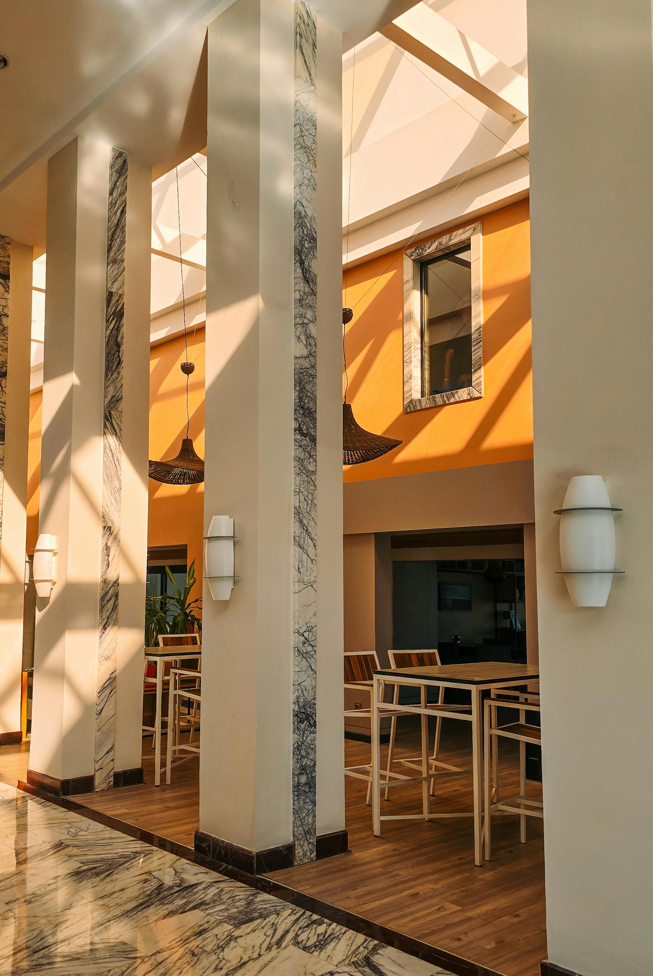 Modern Indoor Seating Area with Natural Light · Free Stock Photo