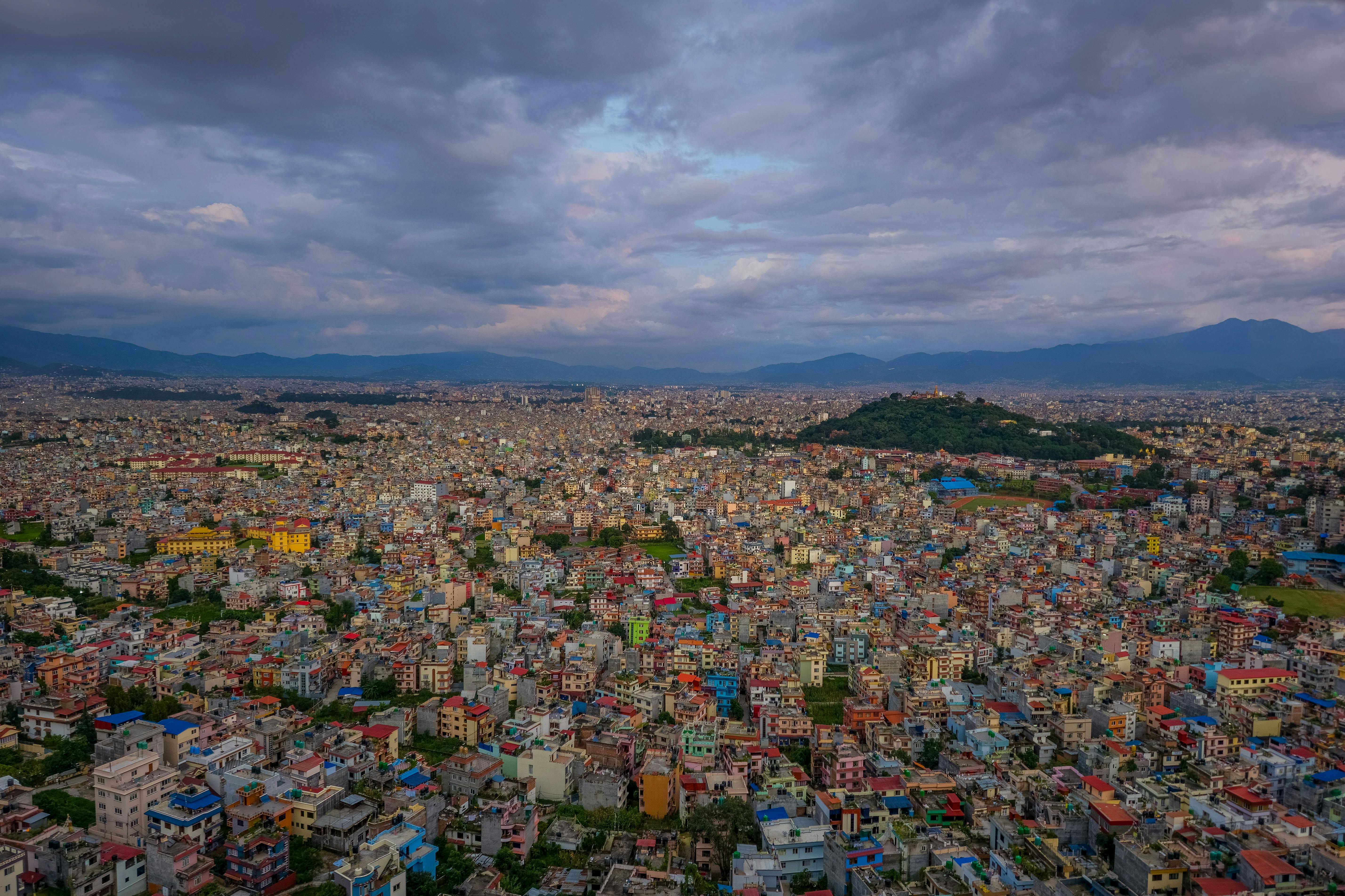 Aerial View of Kathmandu Cityscape at Daytime · Free Stock Photo