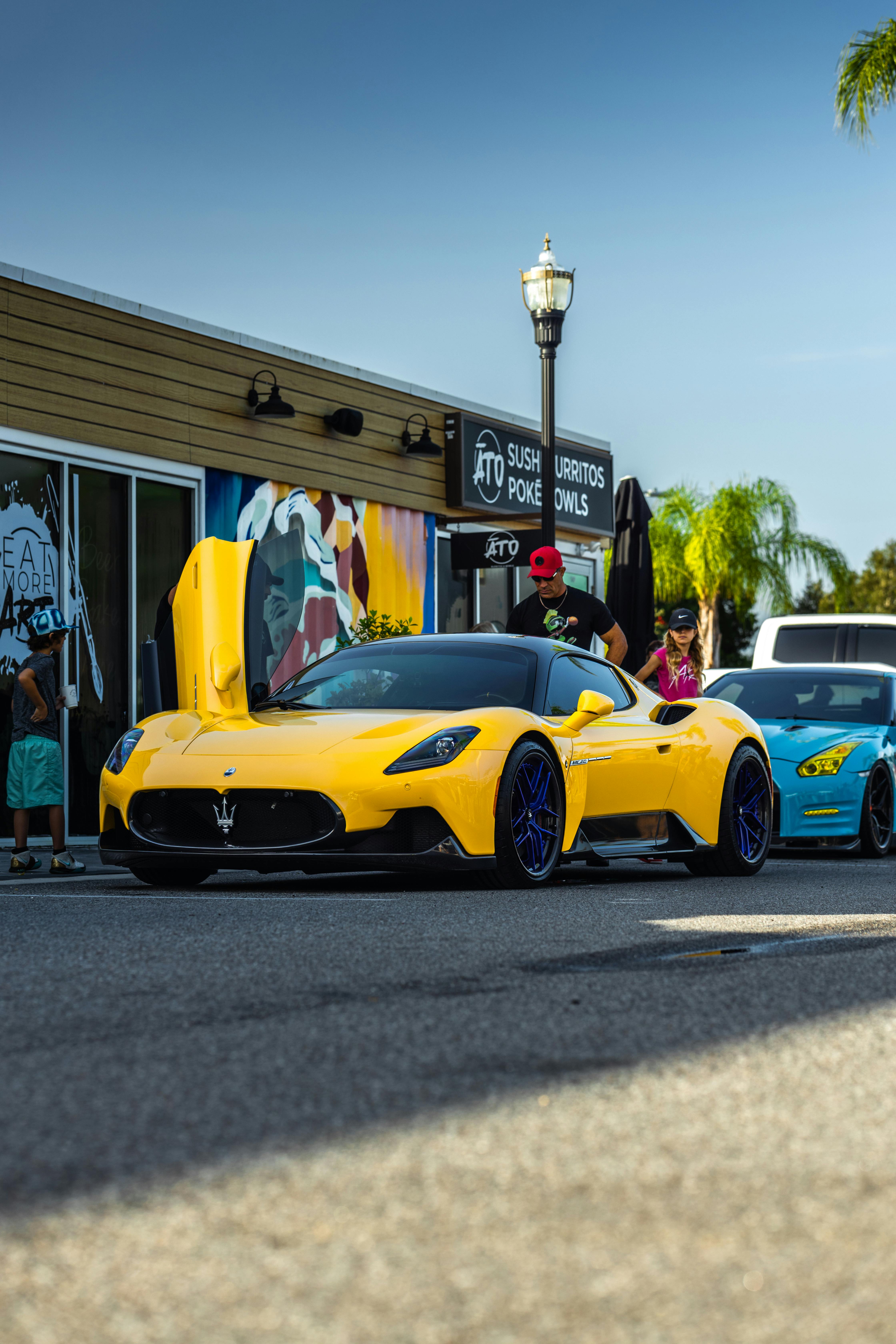 Yellow Maserati MC20 at Wesley Chapel Car Show · Free Stock Photo
