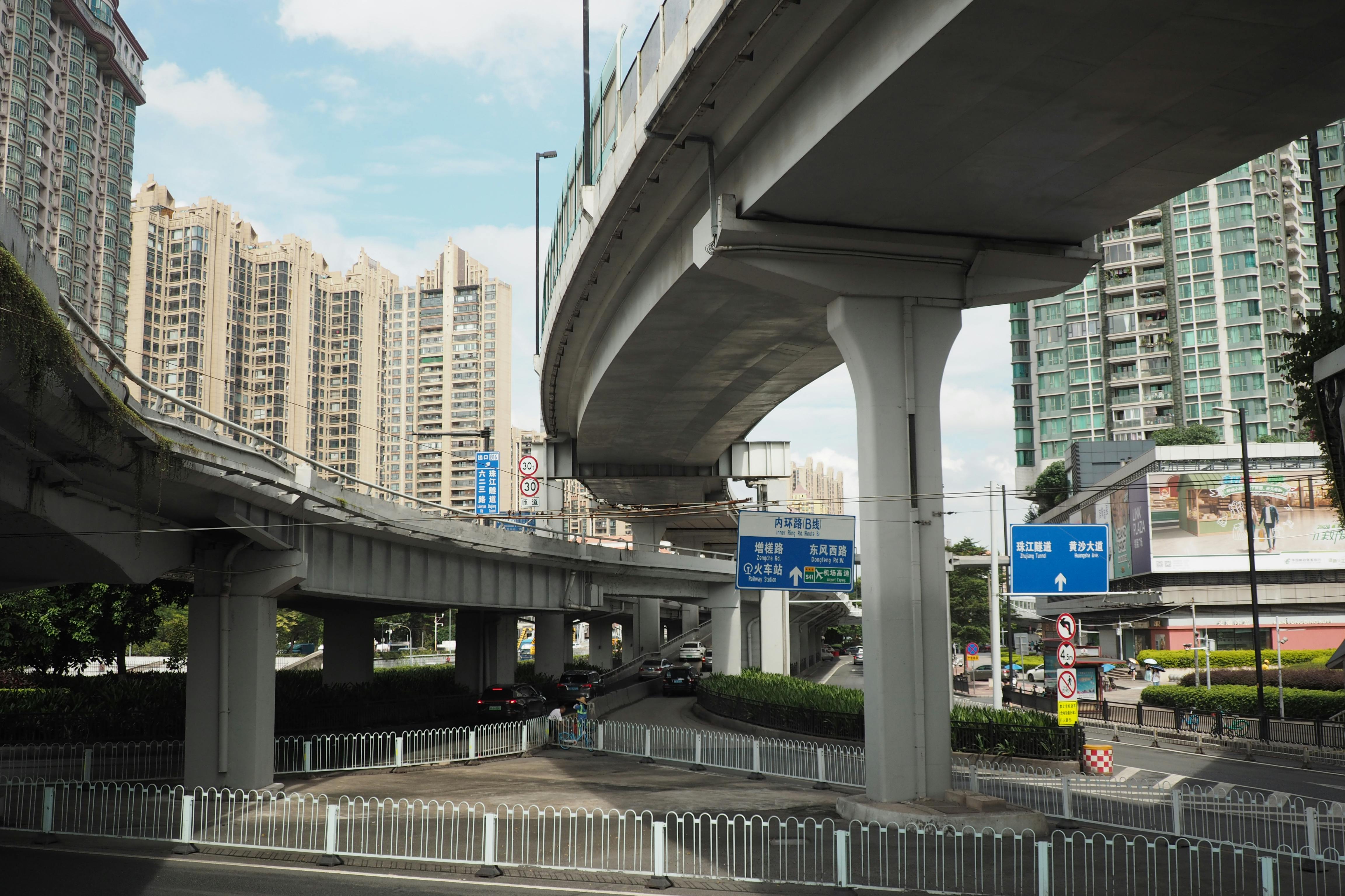 Modern Urban Elevated Highway in Cityscape · Free Stock Photo