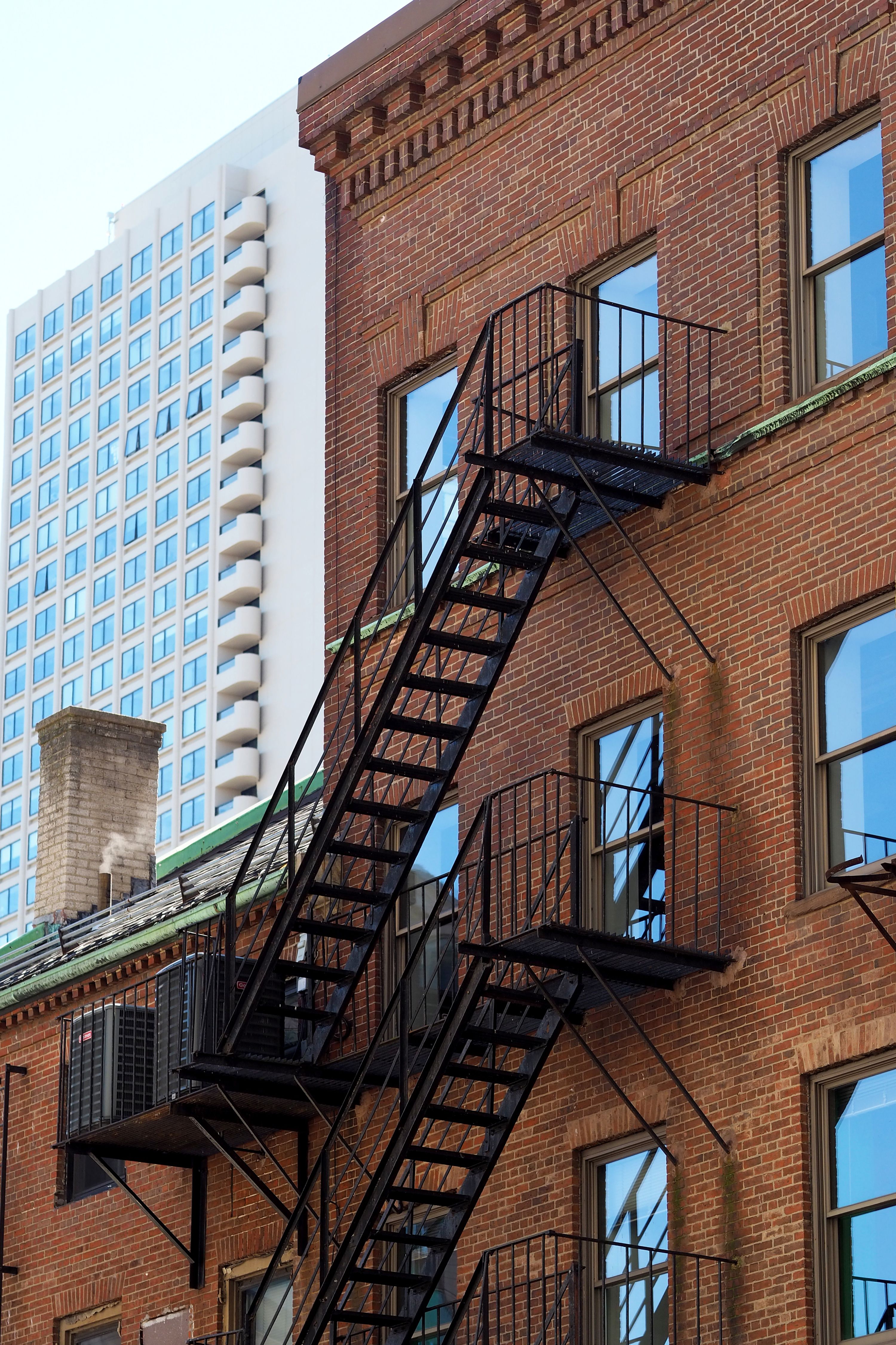 Historic Brick Building with Fire Escape in Boston · Free Stock Photo