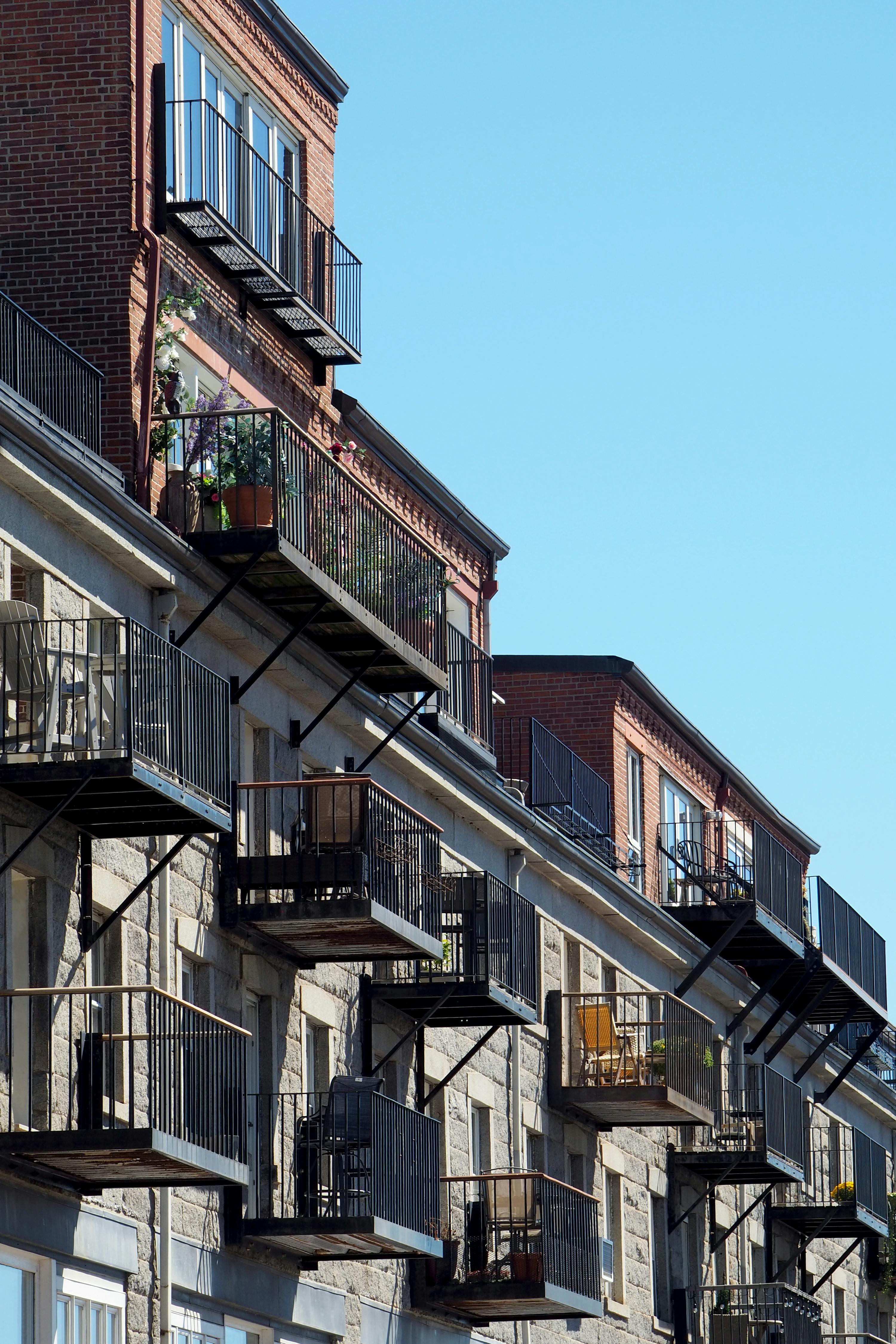 Historic Boston Brick Building Balconies · Free Stock Photo