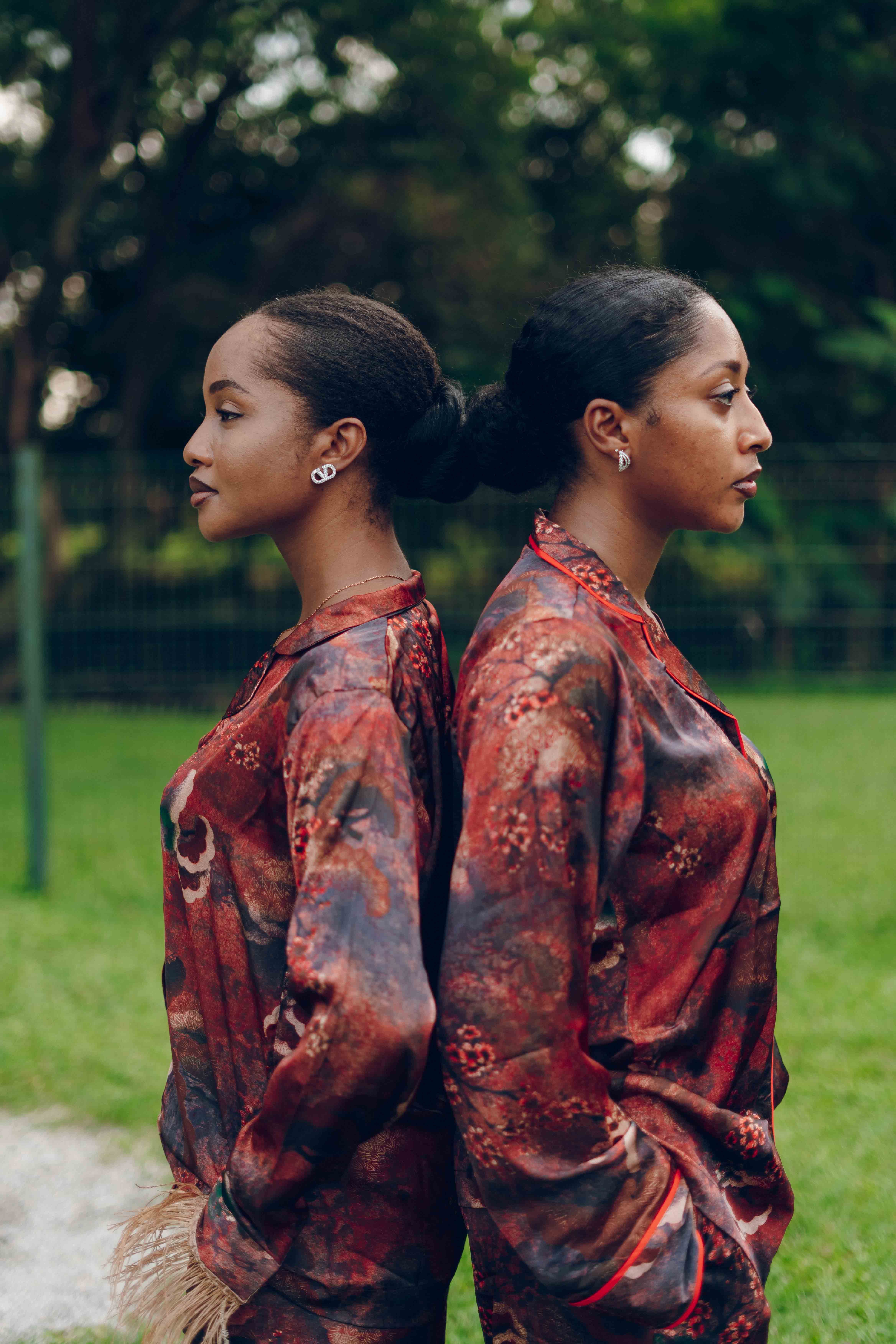 Elegant Fashion Portrait of Two Women Outdoors · Free Stock Photo