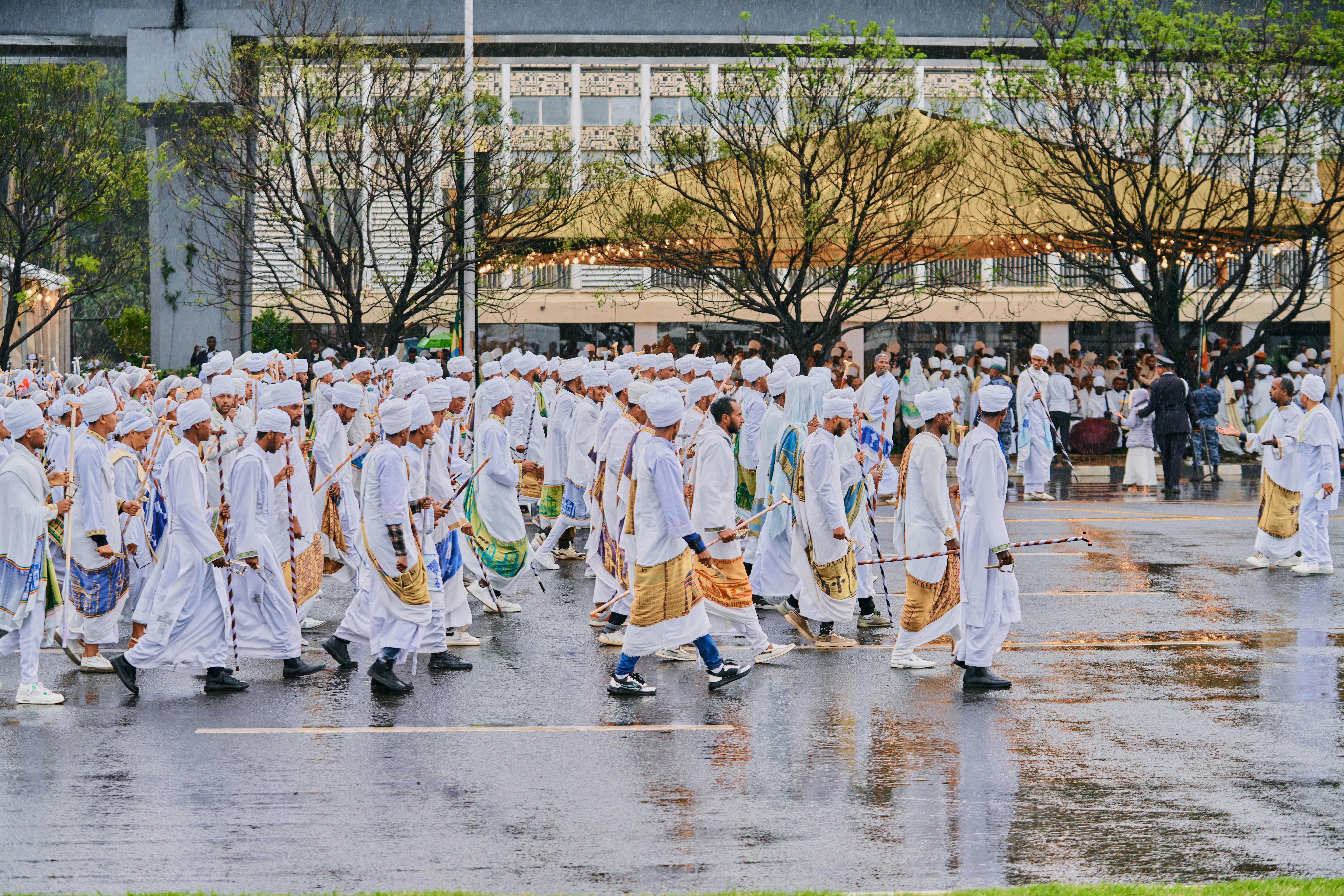 Ceremonial Parade on a Rainy Day · Free Stock Photo