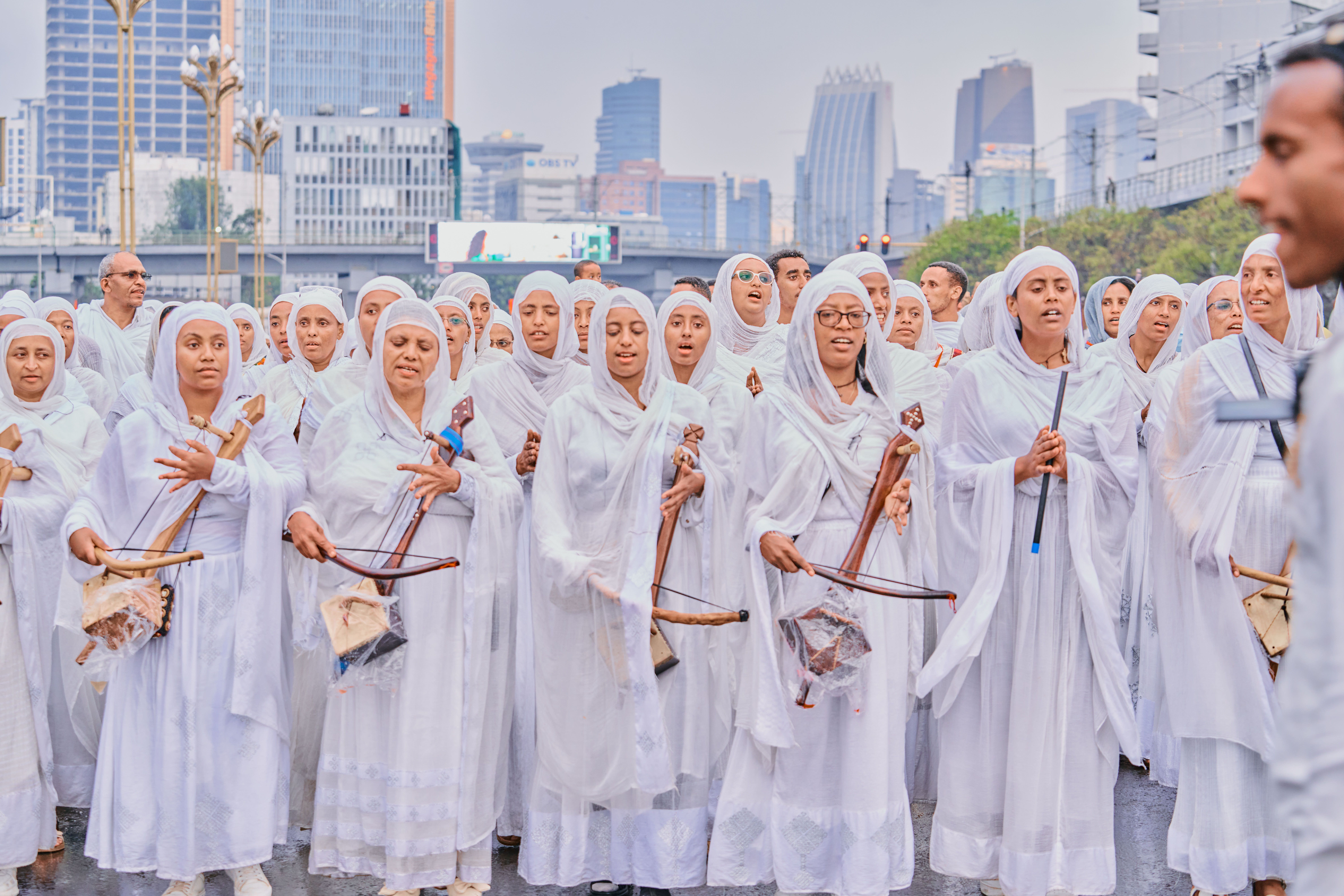 Traditional Ethiopian Religious Gathering in City · Free Stock Photo