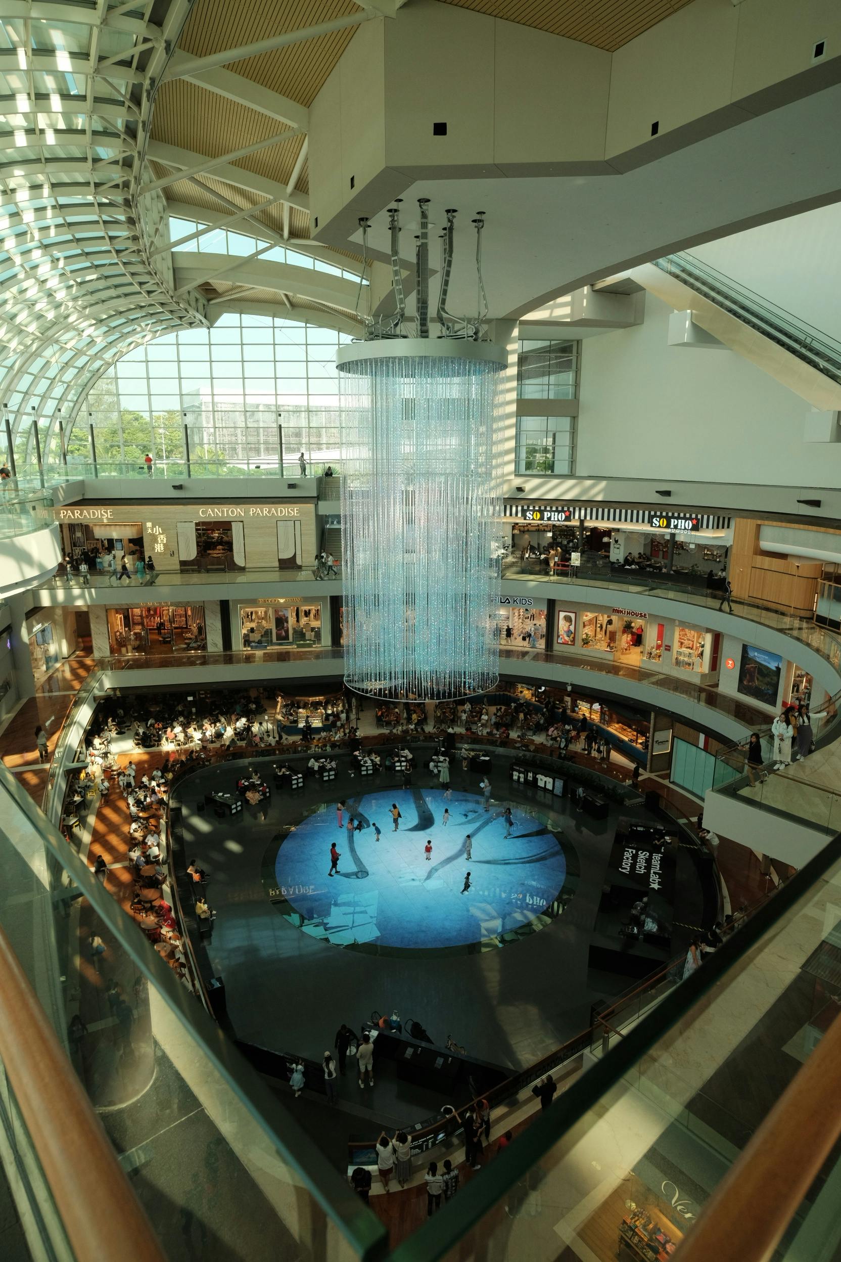 Elegant Shopping Mall Interior with Skylight · Free Stock Photo