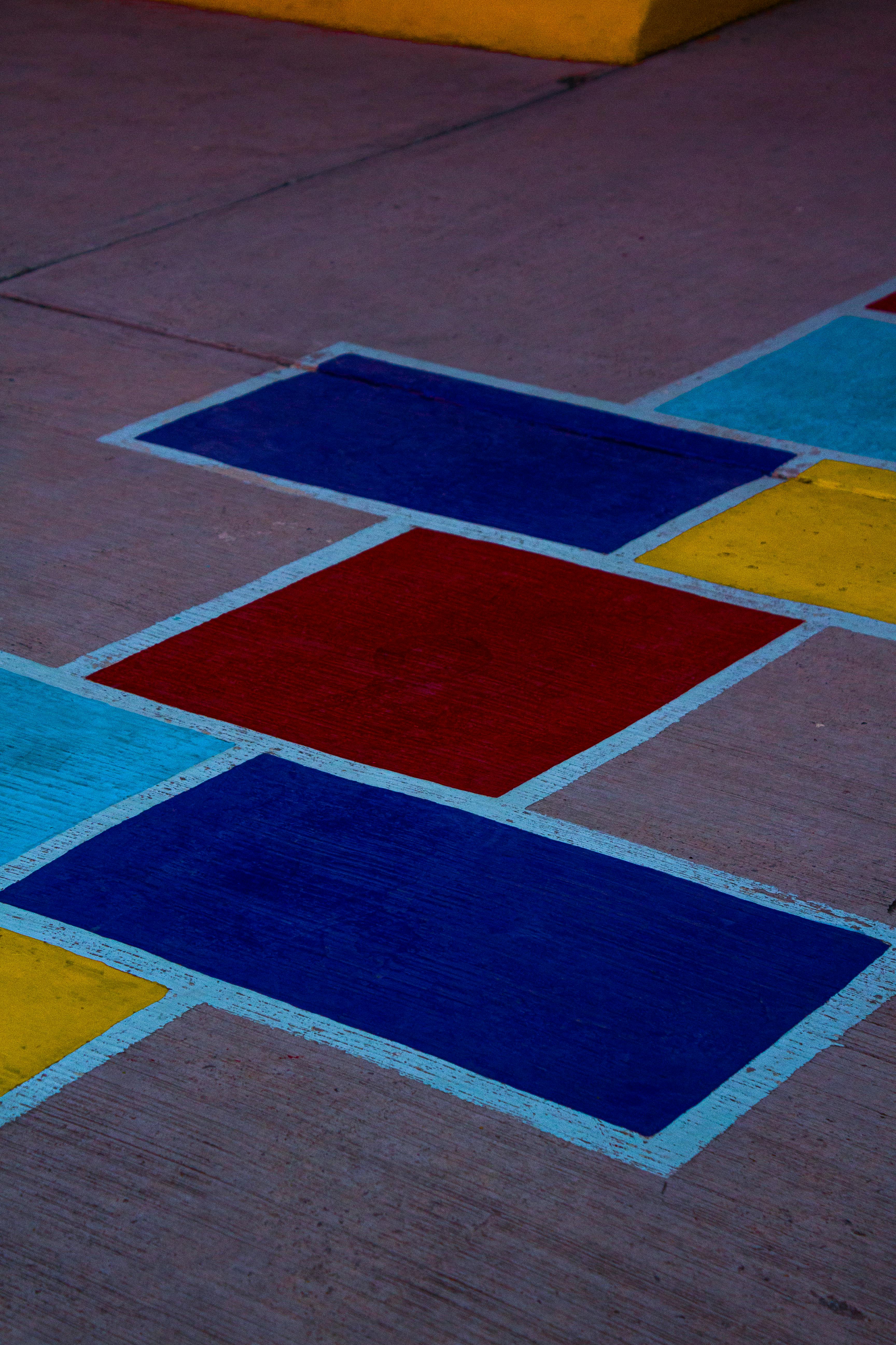 Colorful Hopscotch Pattern on Sidewalk · Free Stock Photo