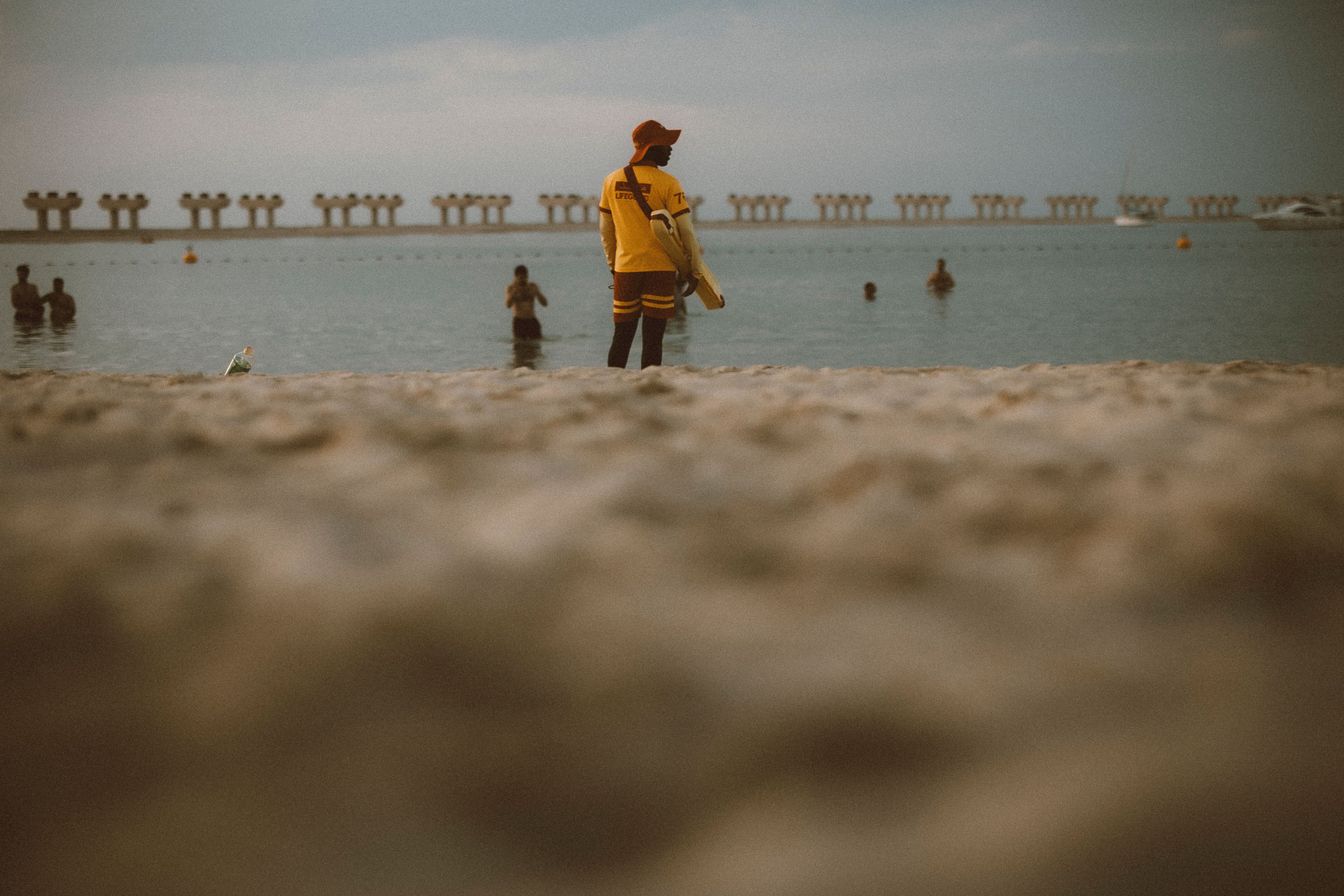 Lifeguard on Duty at Dubai Beachfront · Free Stock Photo