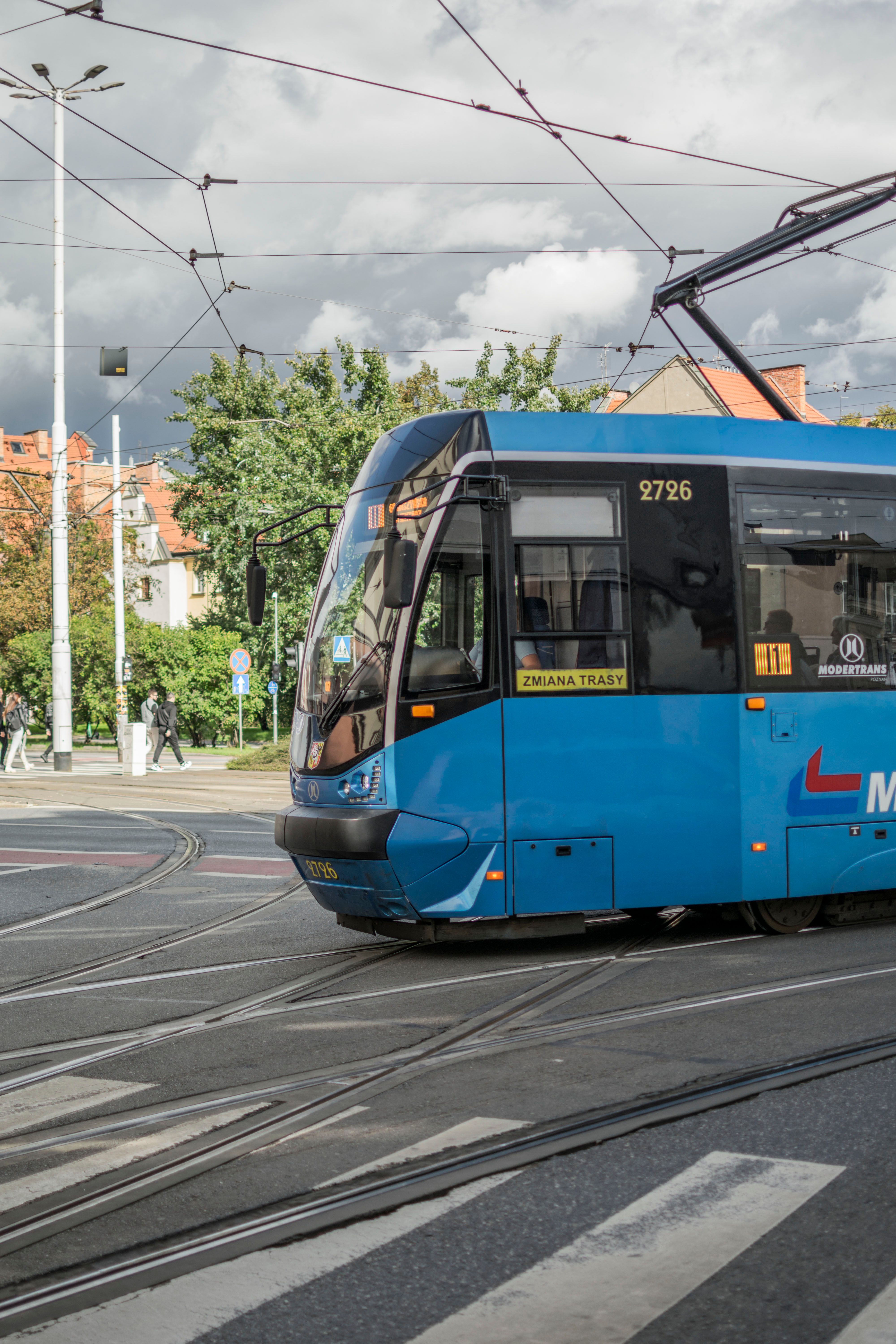 Modern Tram in Wrocław, Poland Urban Scene · Free Stock Photo