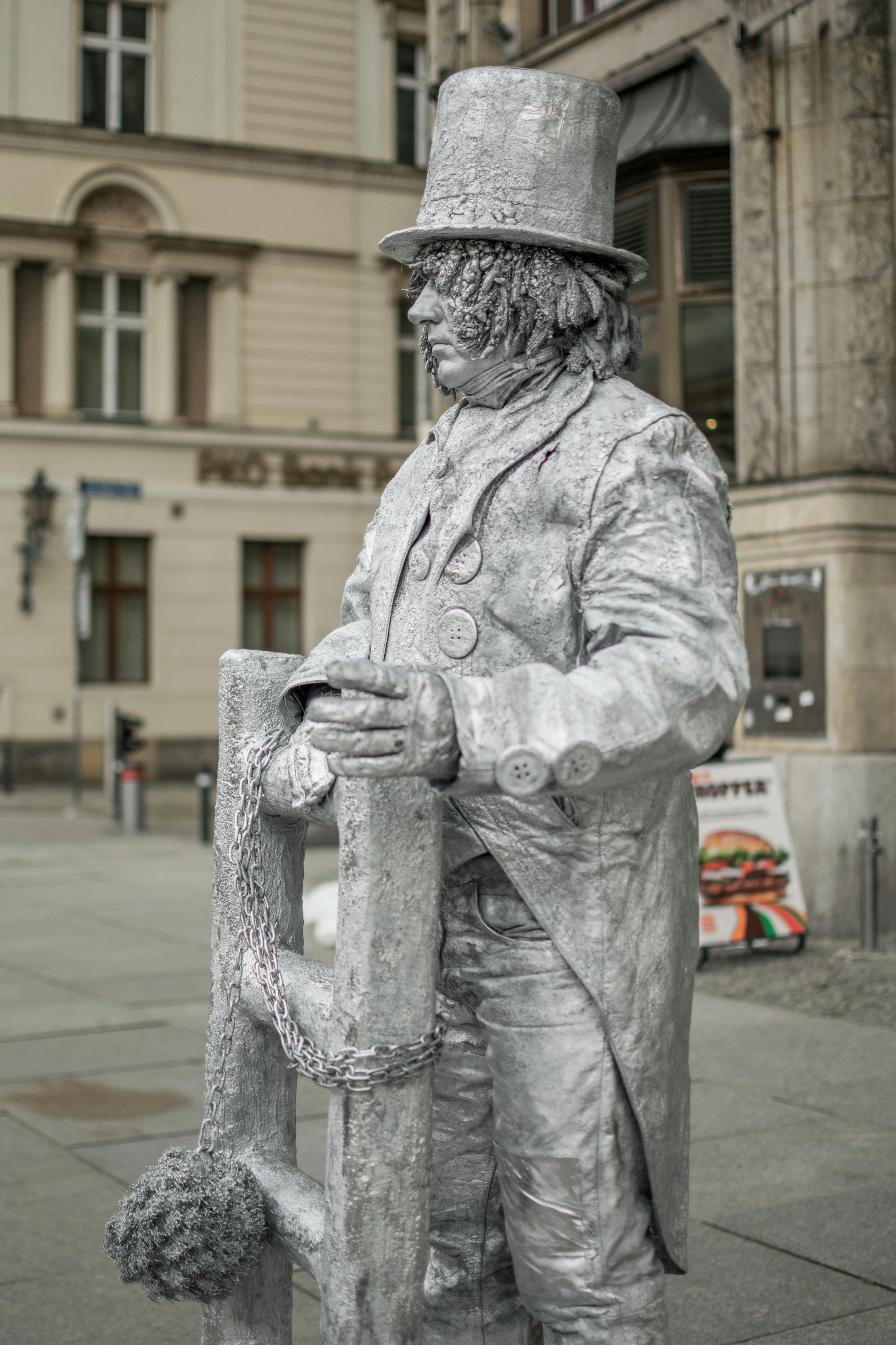 Street Performer as Living Statue in Wrocław · Free Stock Photo