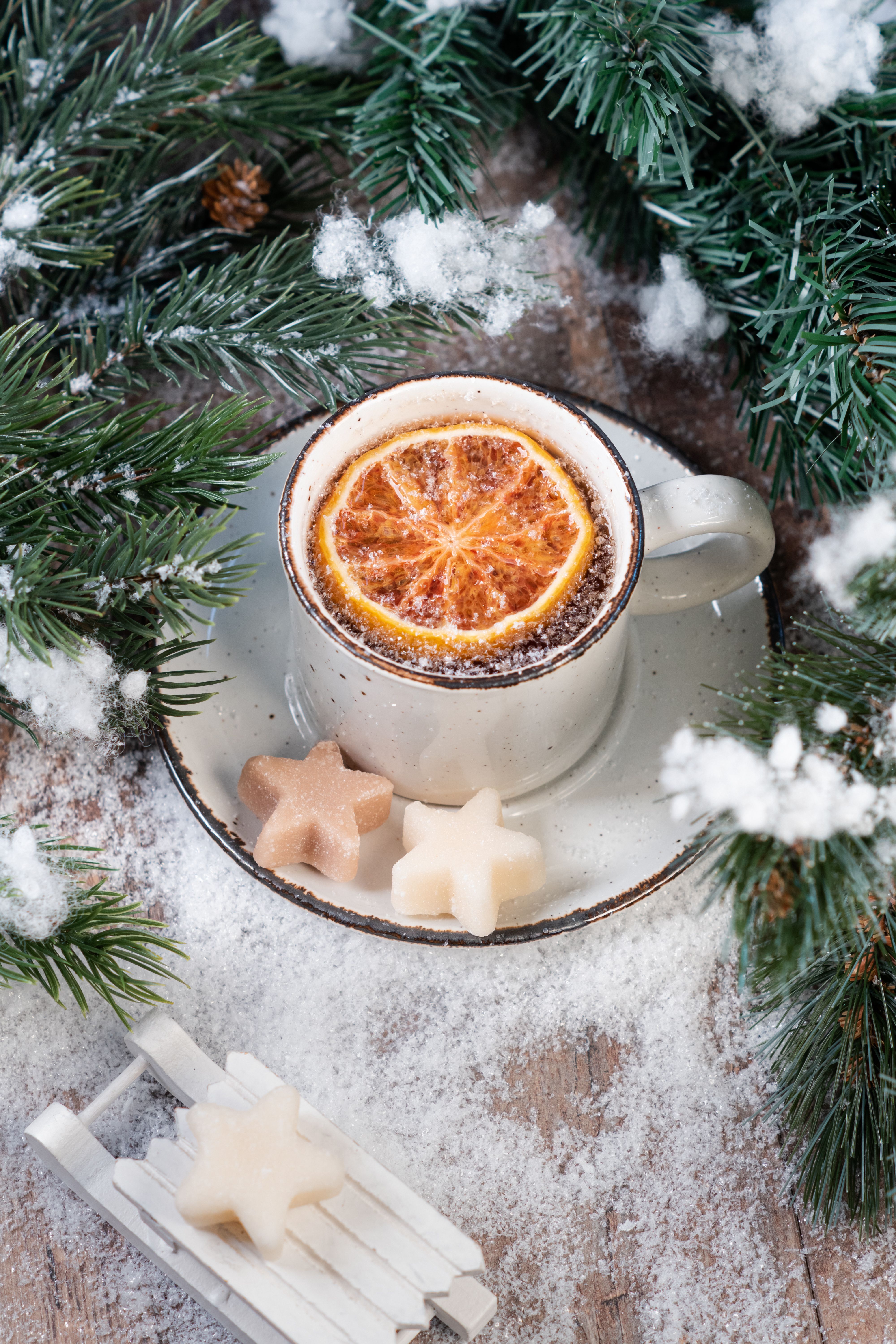 Cozy Winter Beverage with Star-Shaped Candies · Free Stock Photo