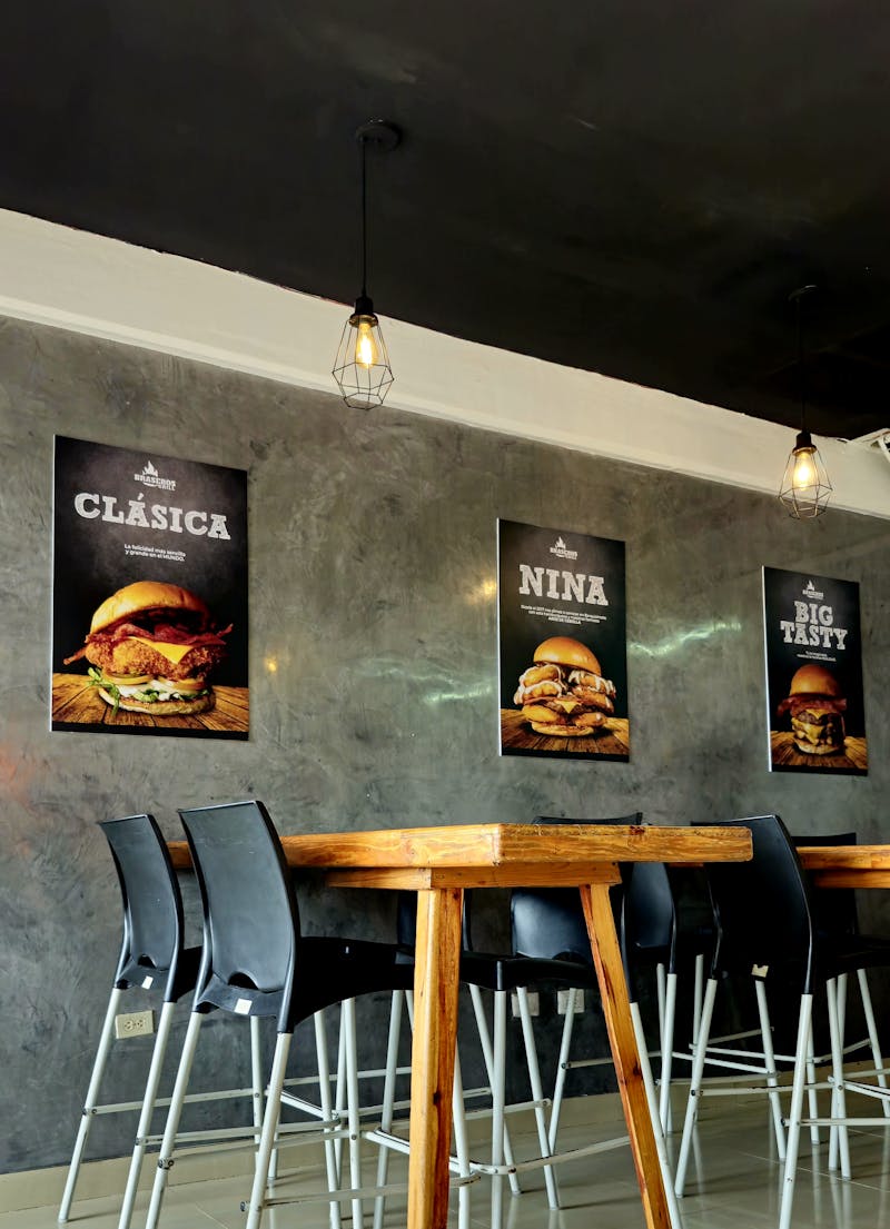 Gourmet Burger Restaurant Interior Photos, Download The BEST Free ...