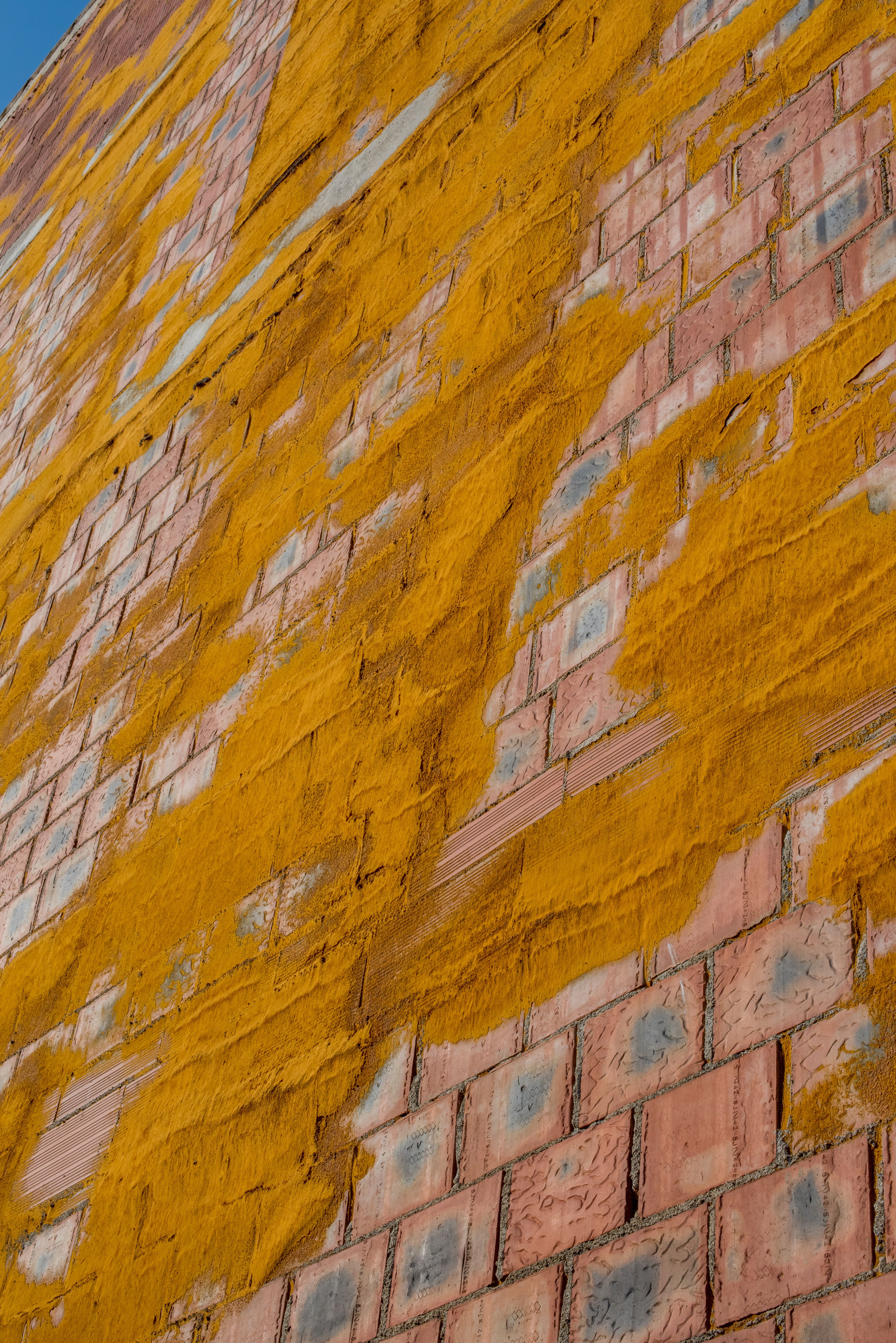 Abstract Yellow and Brick Wall Texture · Free Stock Photo