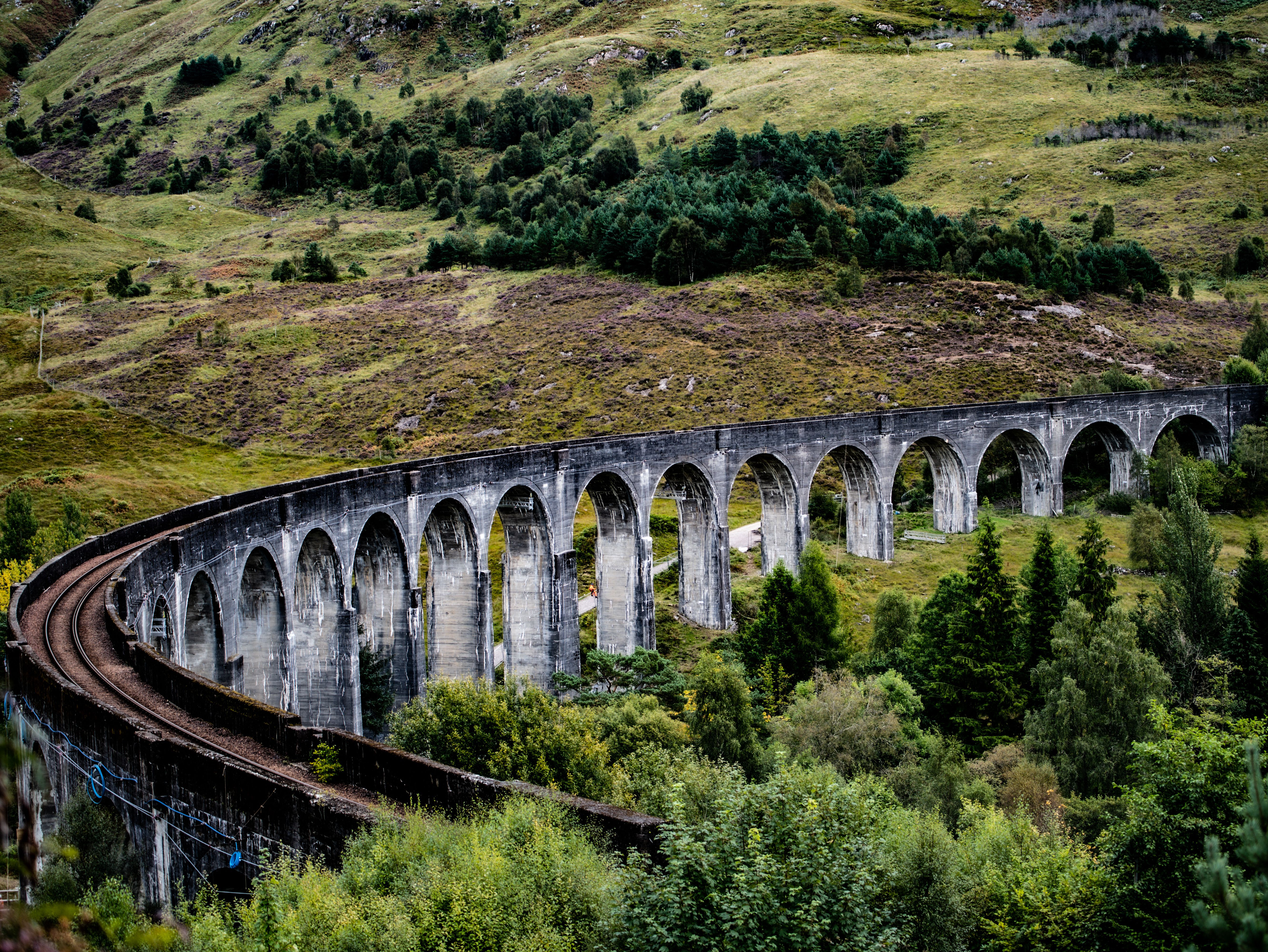 Iconic Glenfinnan Viaduct in Scenic Highlands · Free Stock Photo