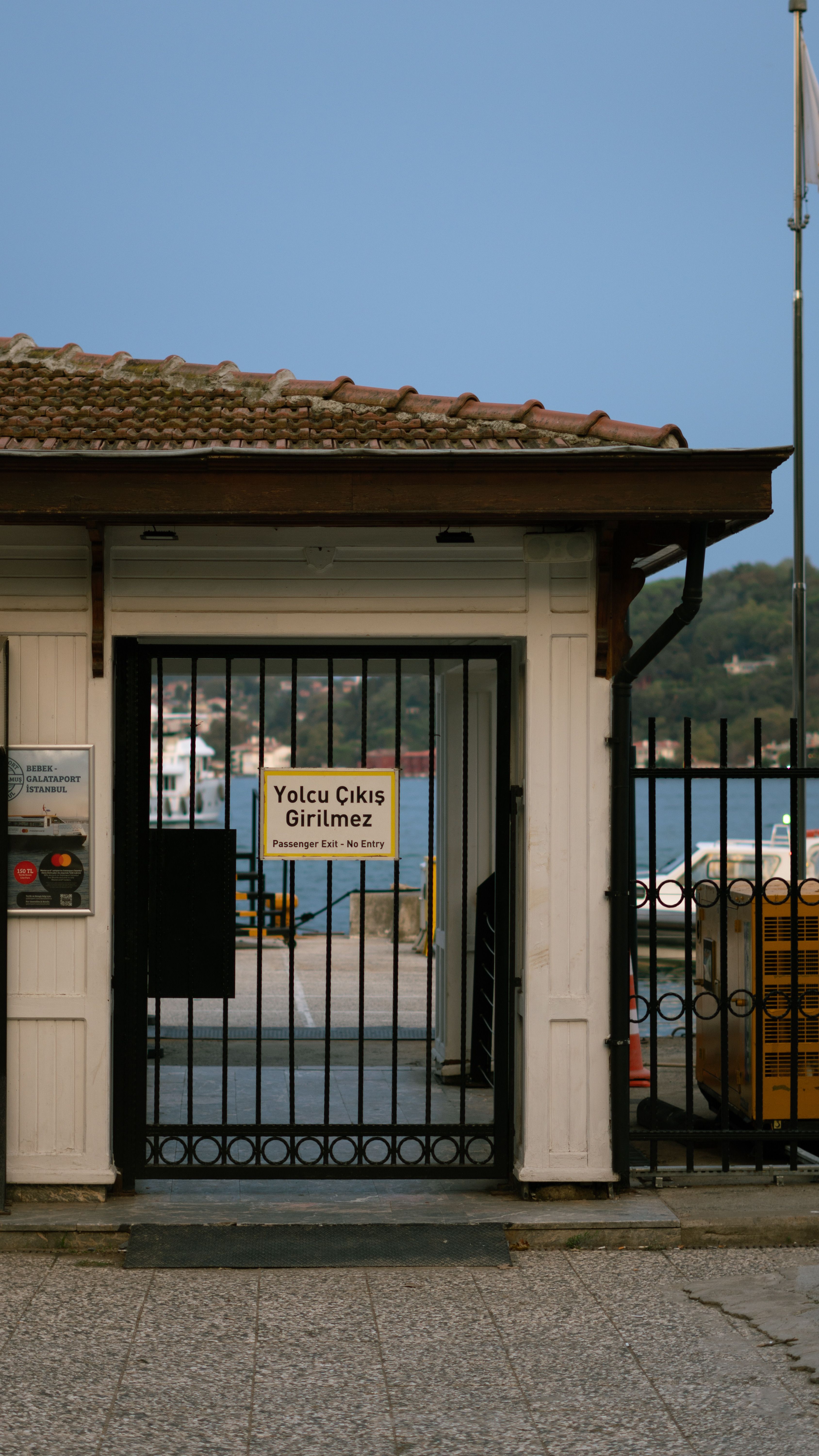 Gate at Waterfront with Turkish Signage · Free Stock Photo