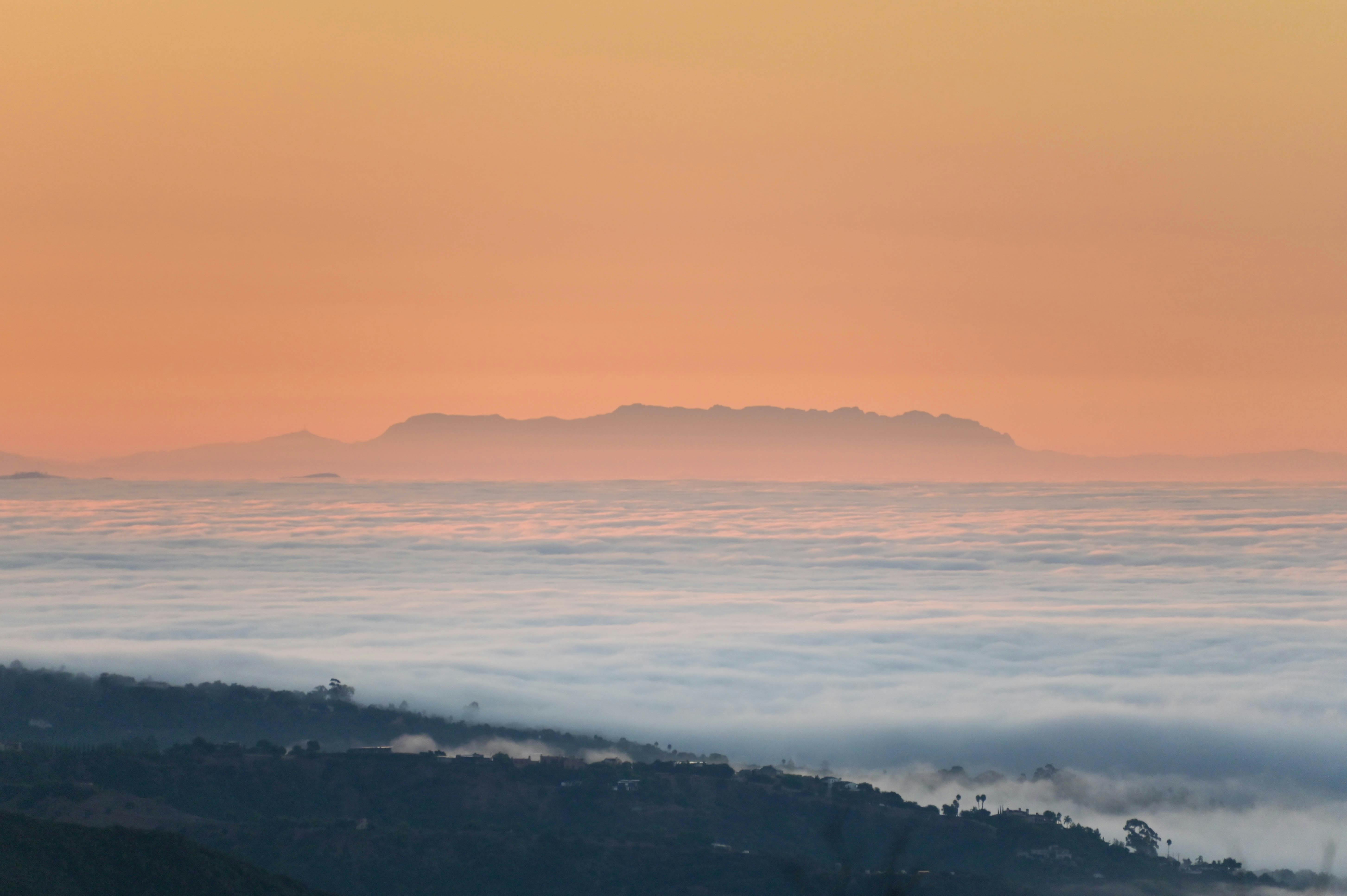 Serene Santa Barbara Sunrise Over Clouds · Free Stock Photo