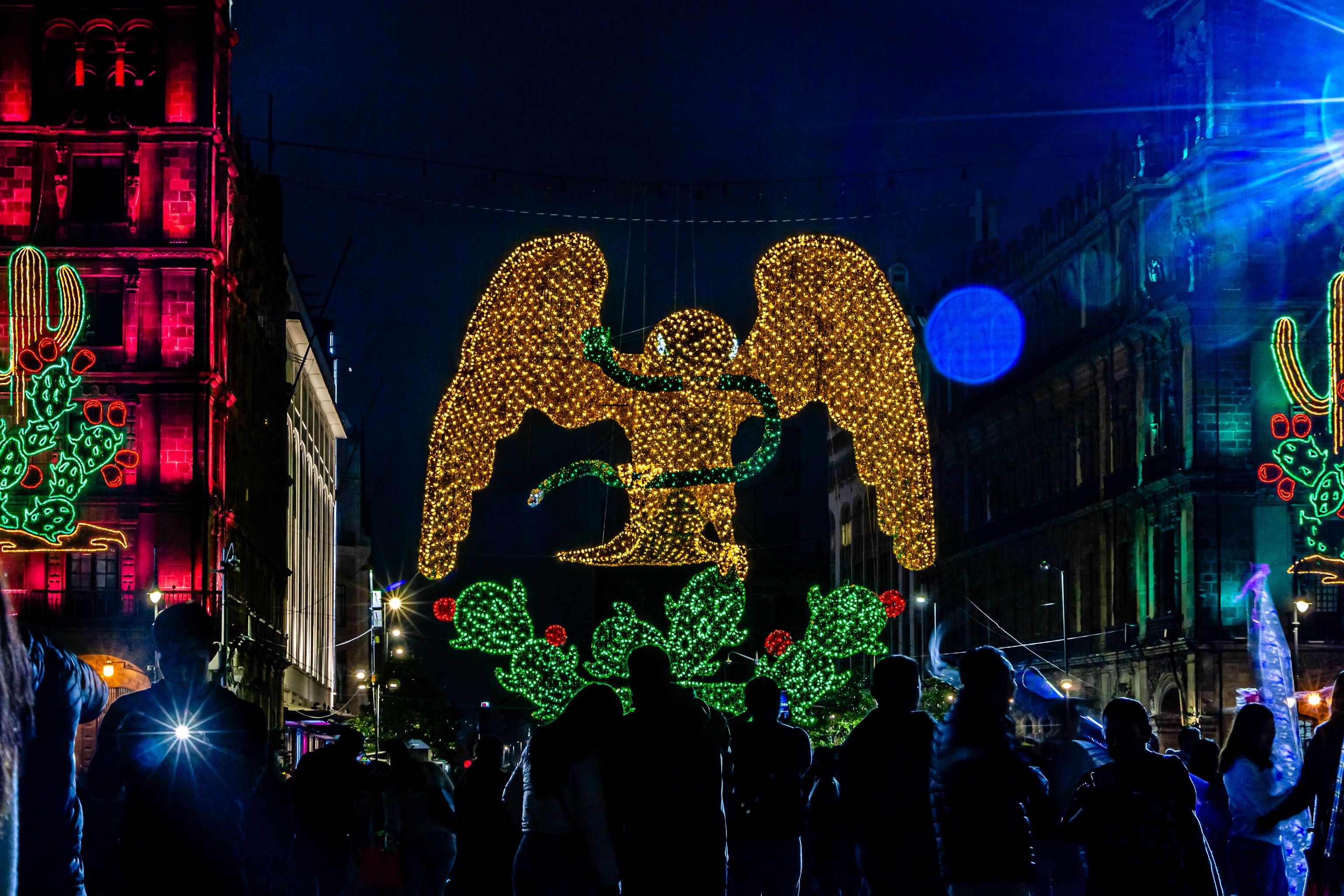 Night Festival Lights in Mexico City · Free Stock Photo