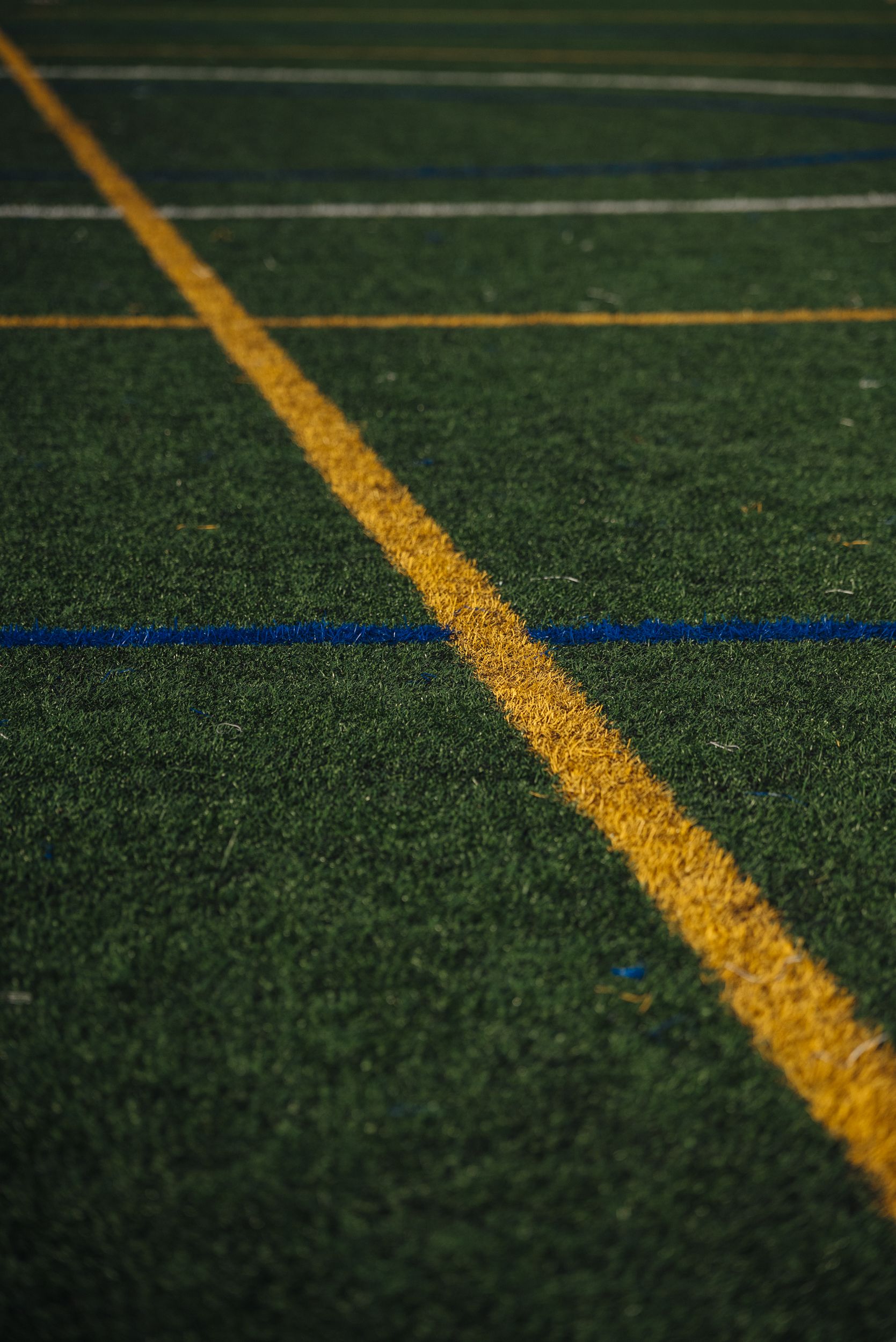 Artificial Turf Soccer Field with Yellow Line · Free Stock Photo