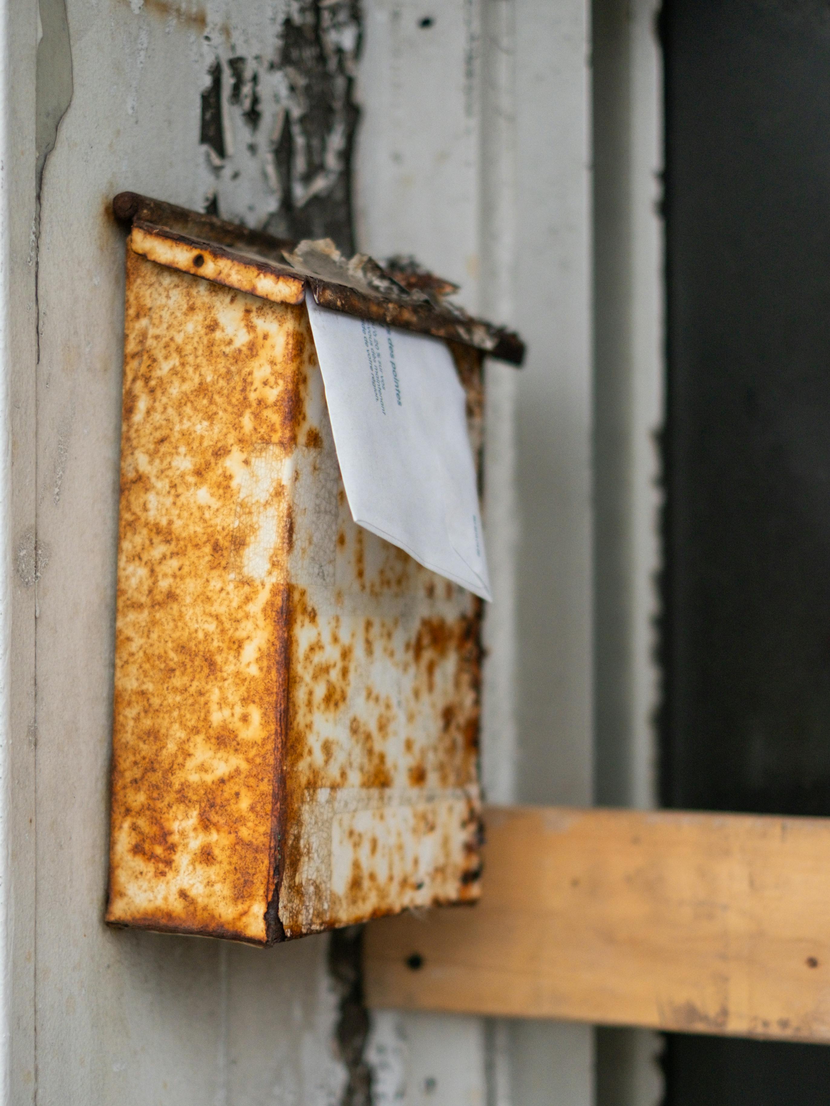 Rusty Mailbox with Forgotten Letter in Montreal · Free Stock Photo