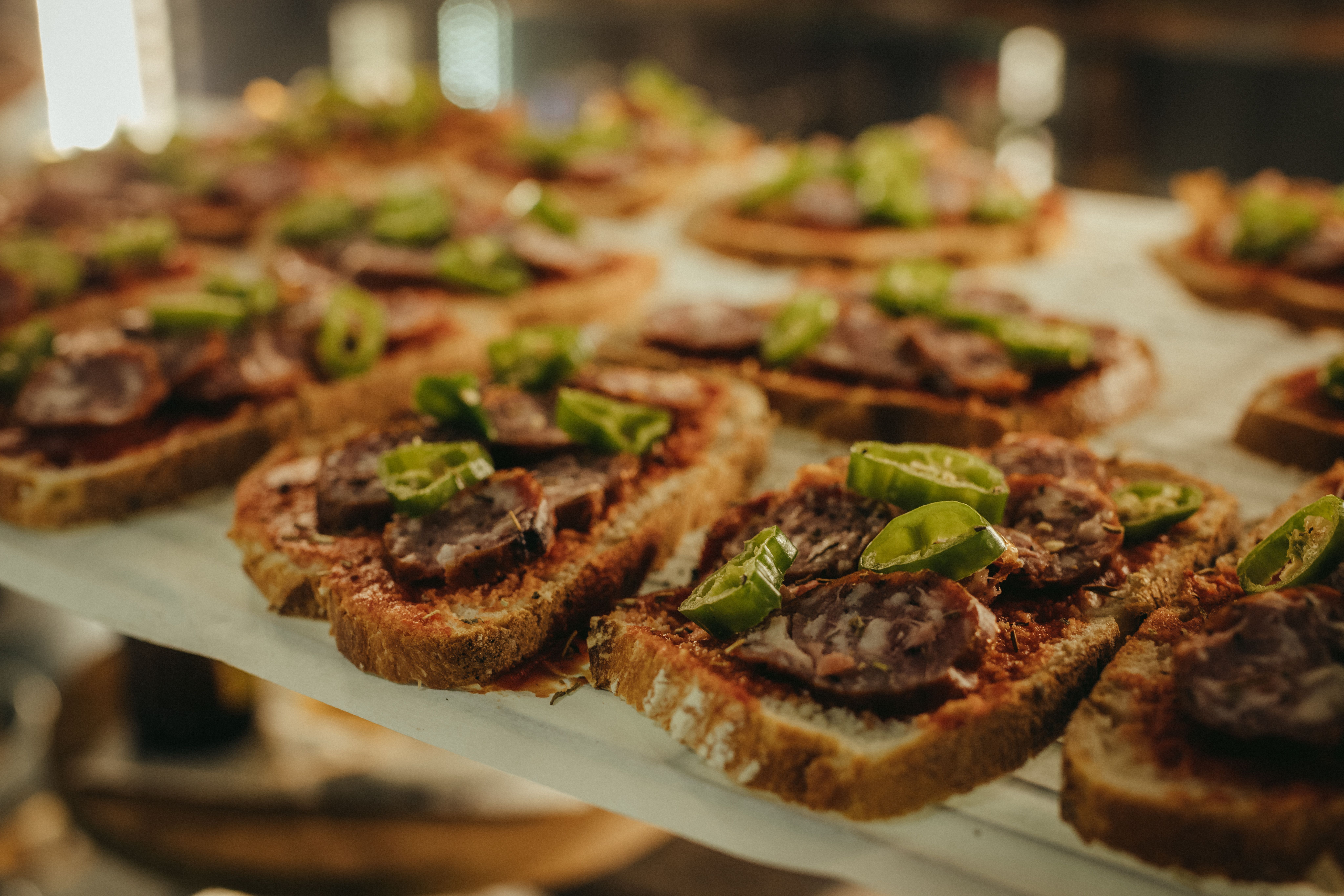 Delicious Gourmet Tapas with Fresh Toppings · Free Stock Photo