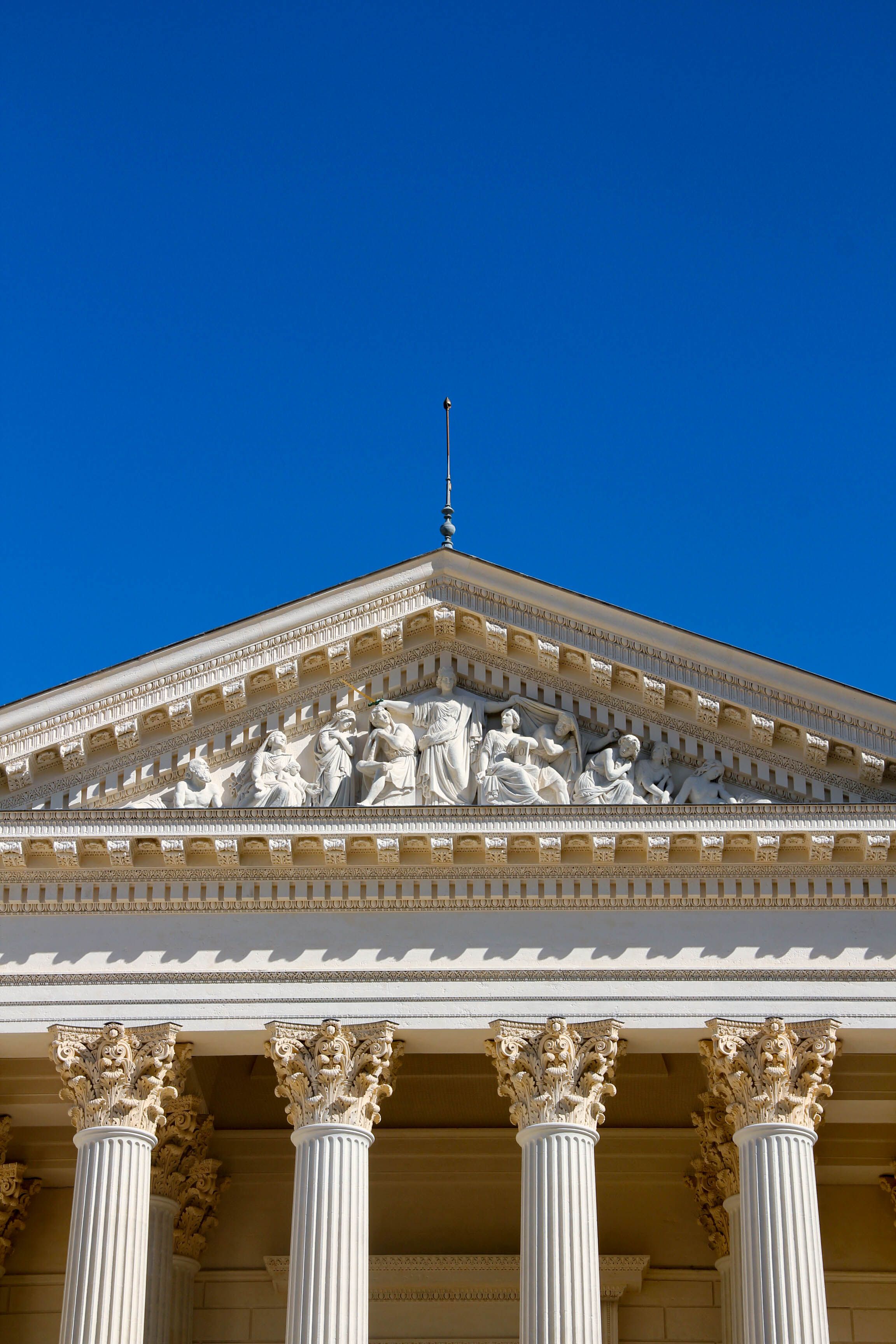 Classic Architectural Building Facade with Columns · Free Stock Photo