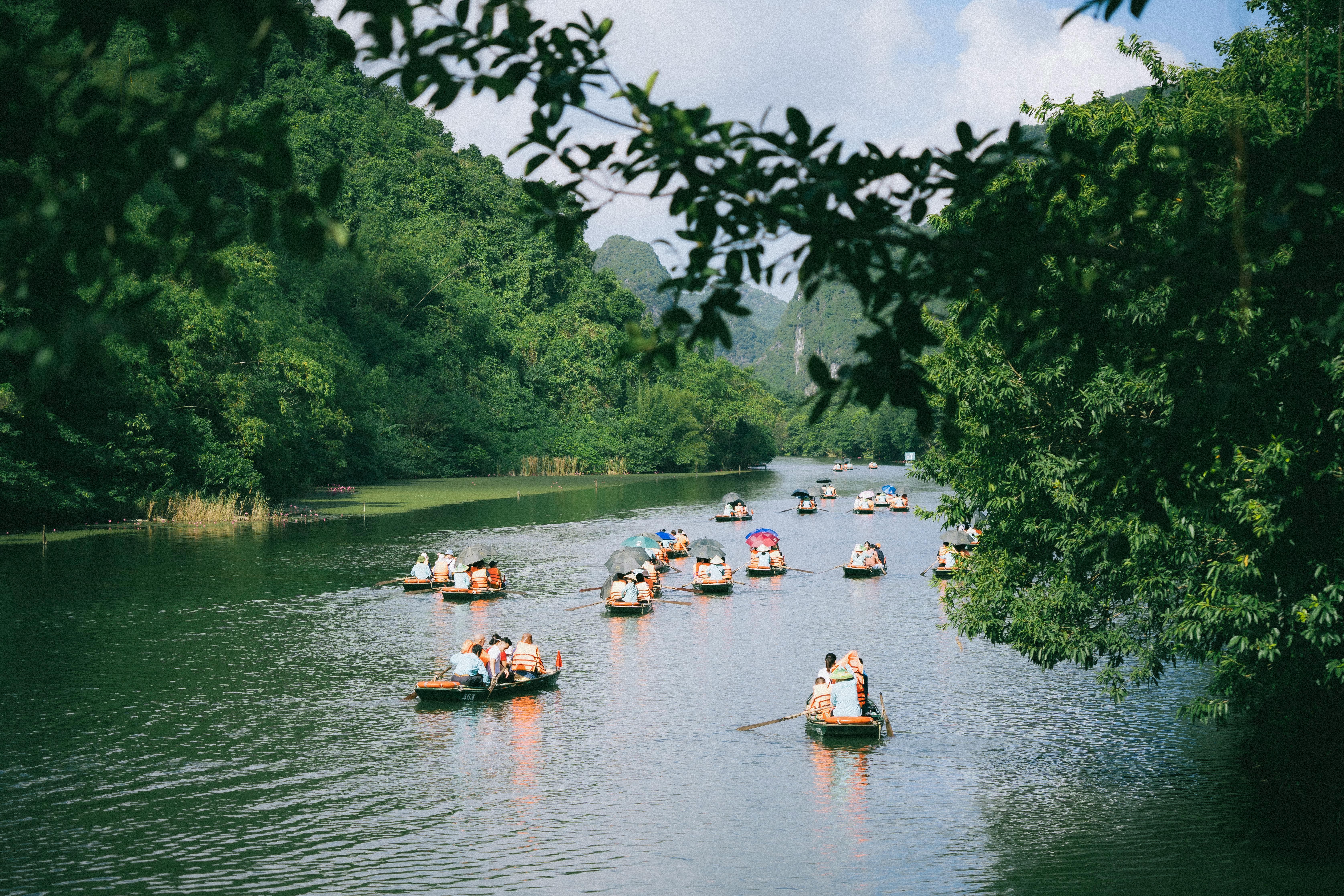 Scenic Boat Ride in Ninh Bình, Vietnam · Free Stock Photo