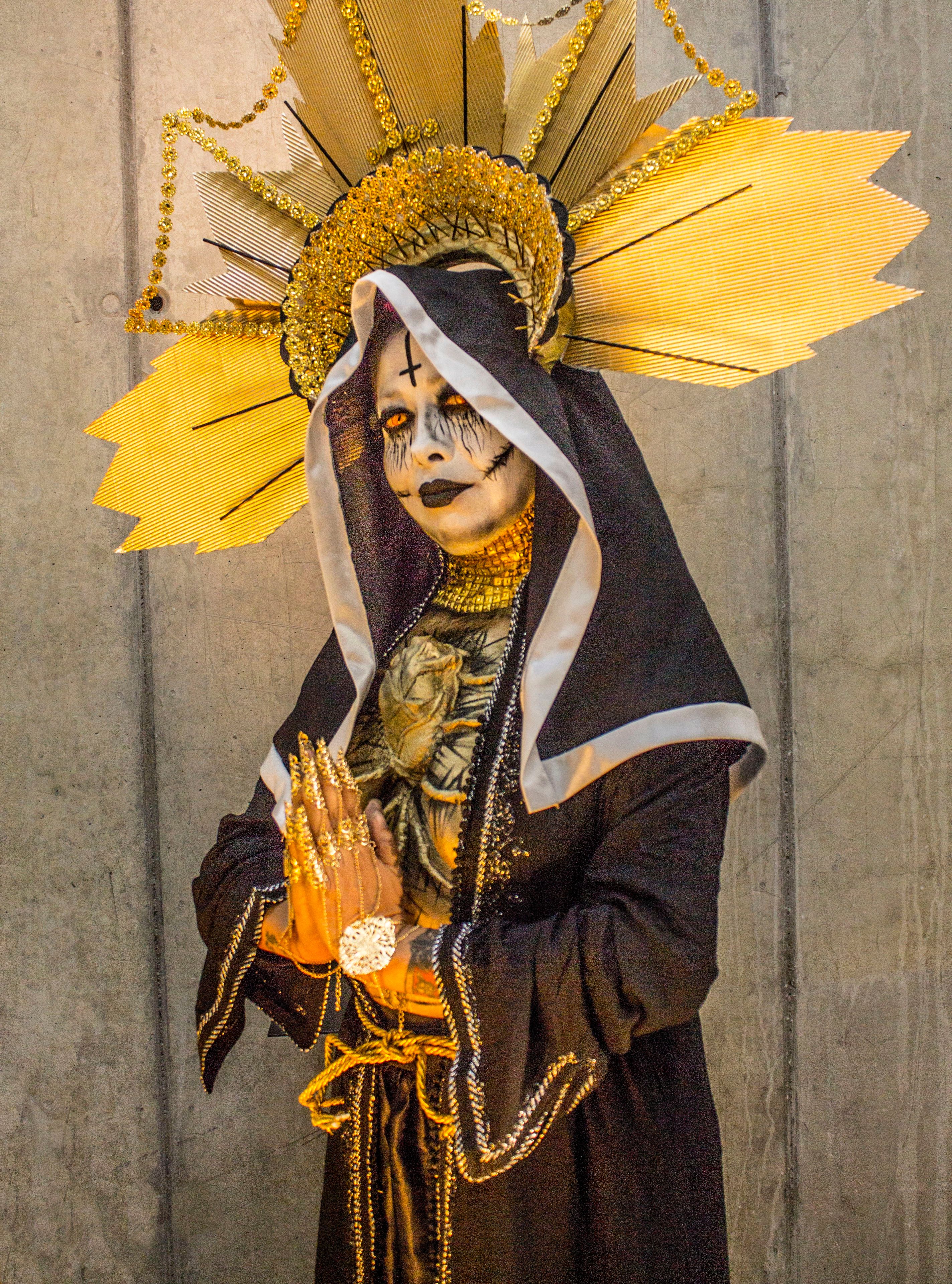 Elegant Costume with Dramatic Headpiece and Makeup · Free Stock Photo