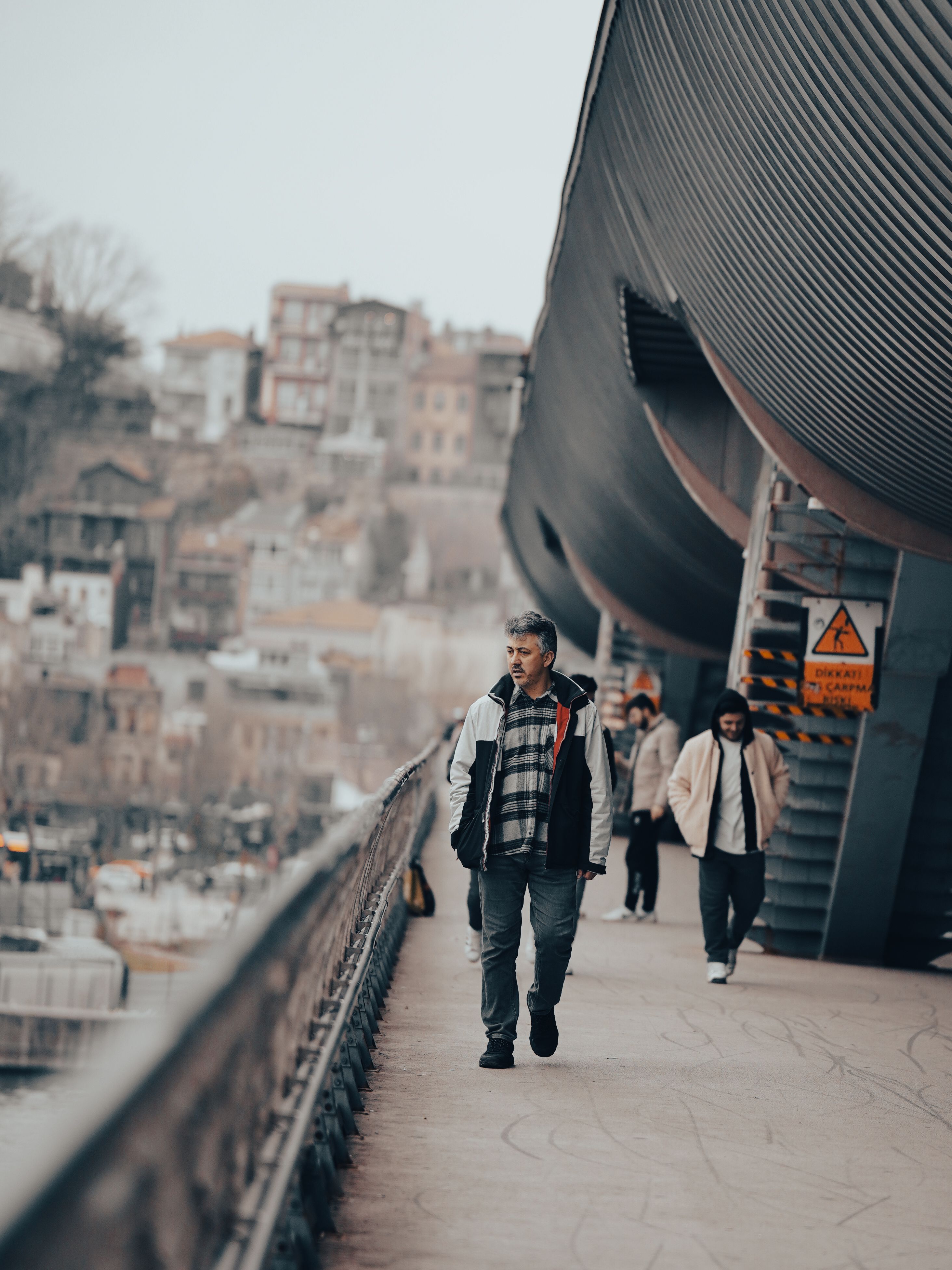 City Walk on İstanbul Bridge during Winter · Free Stock Photo