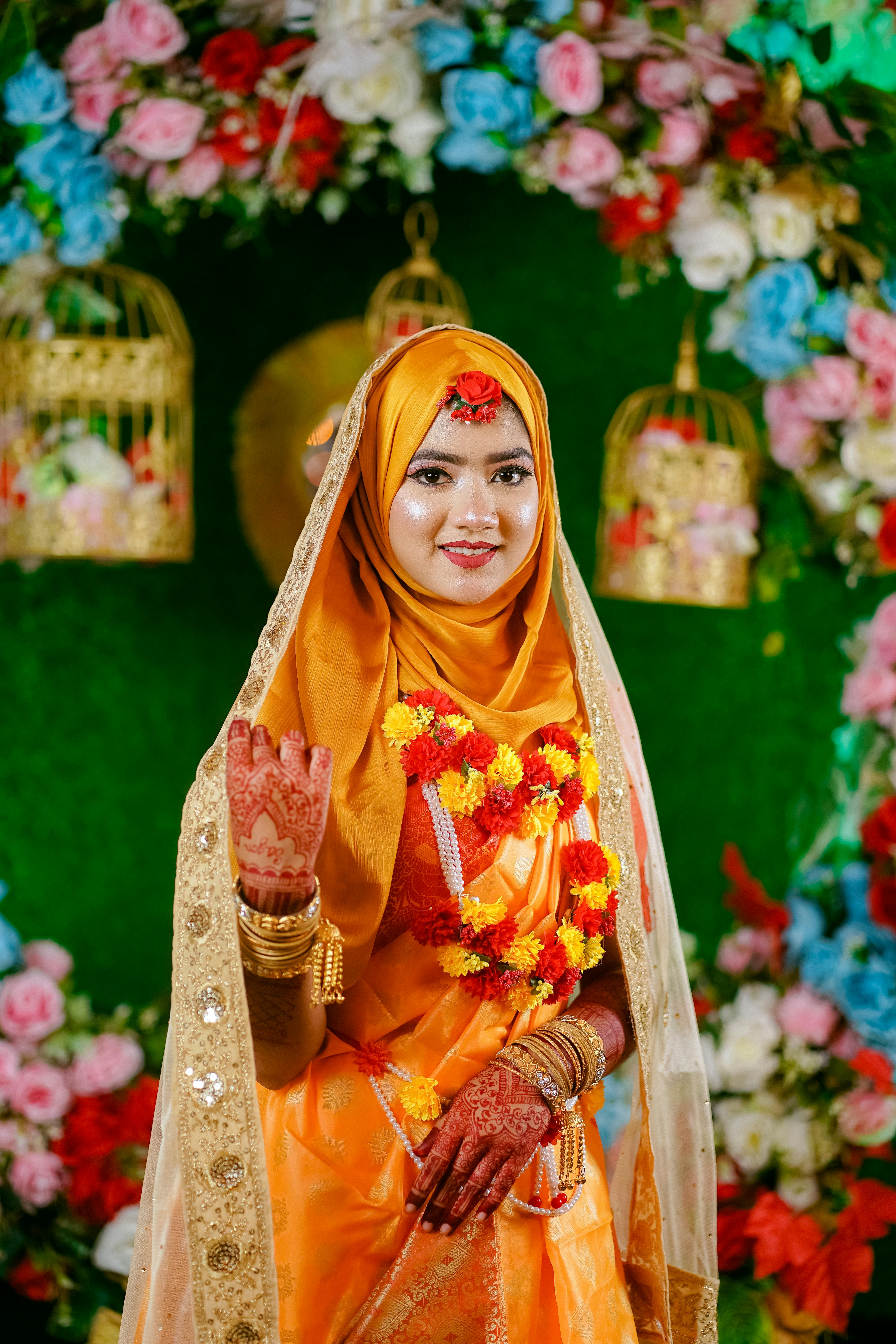 Beautiful Bangladeshi Bride in Traditional Attire · Free Stock Photo