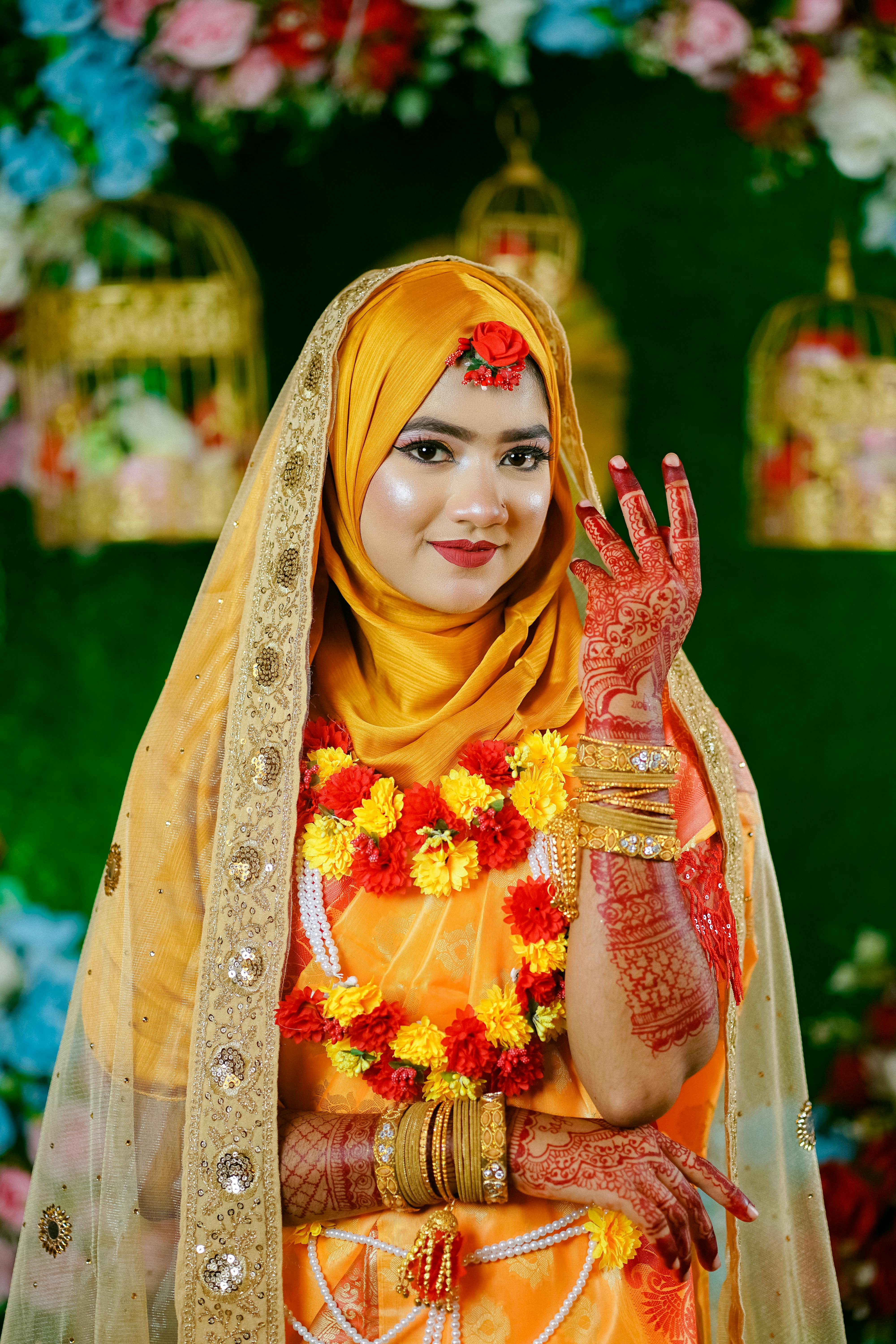 Elegant Bangladeshi Bride in Traditional Attire · Free Stock Photo