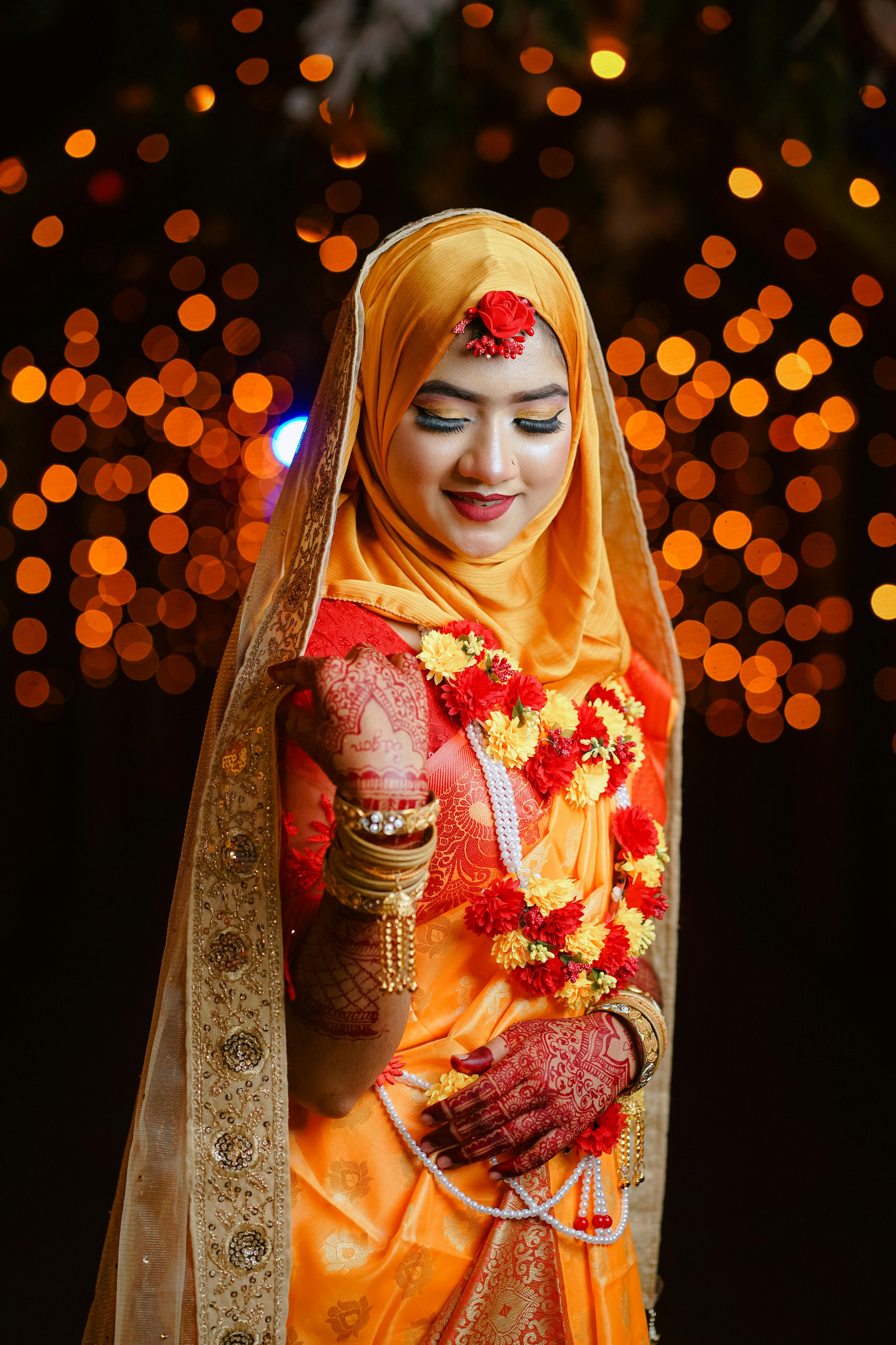Elegant Bangladeshi Bride in Traditional Attire · Free Stock Photo
