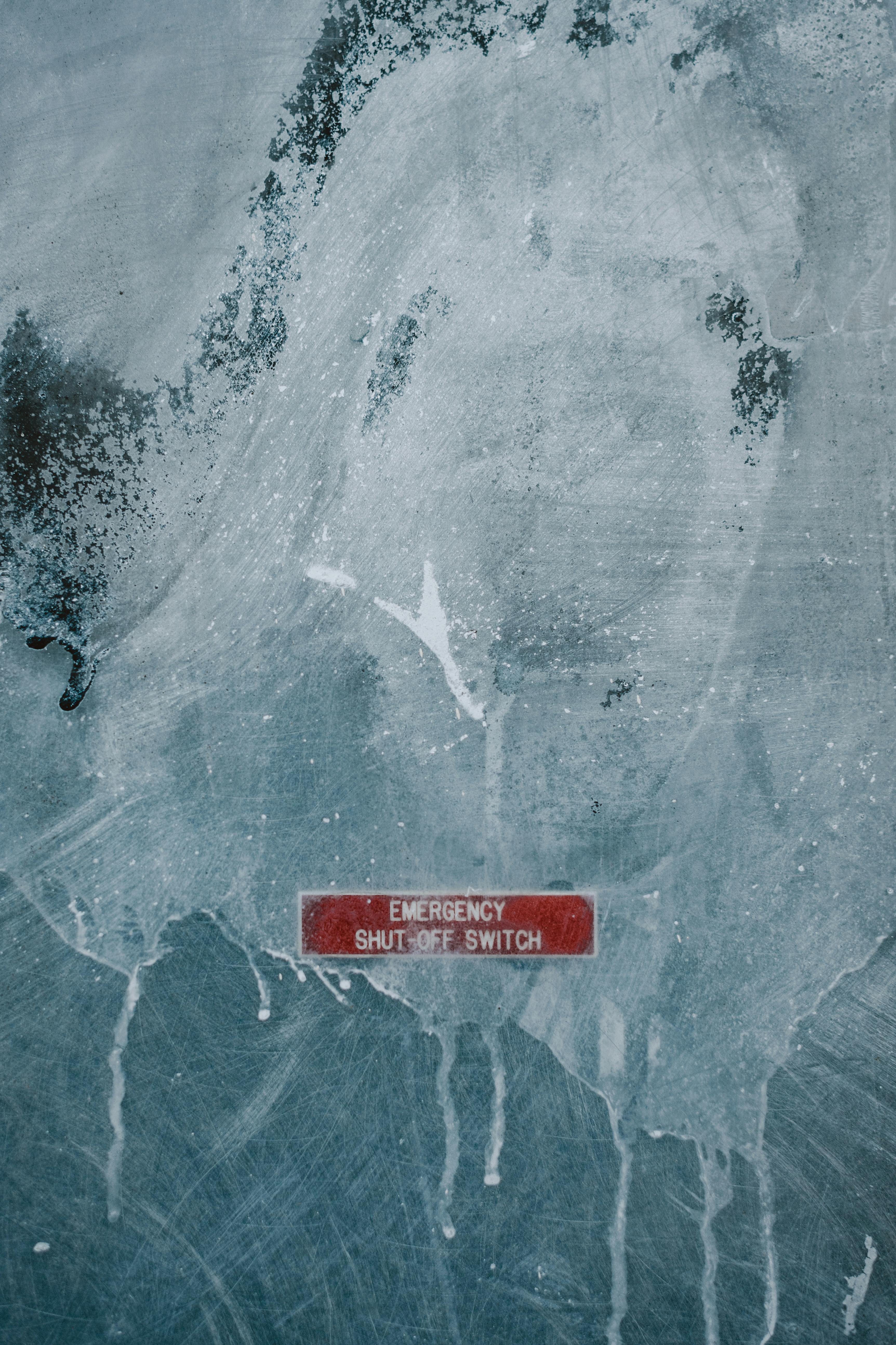 Emergency Shut Off Switch with Icy Texture · Free Stock Photo