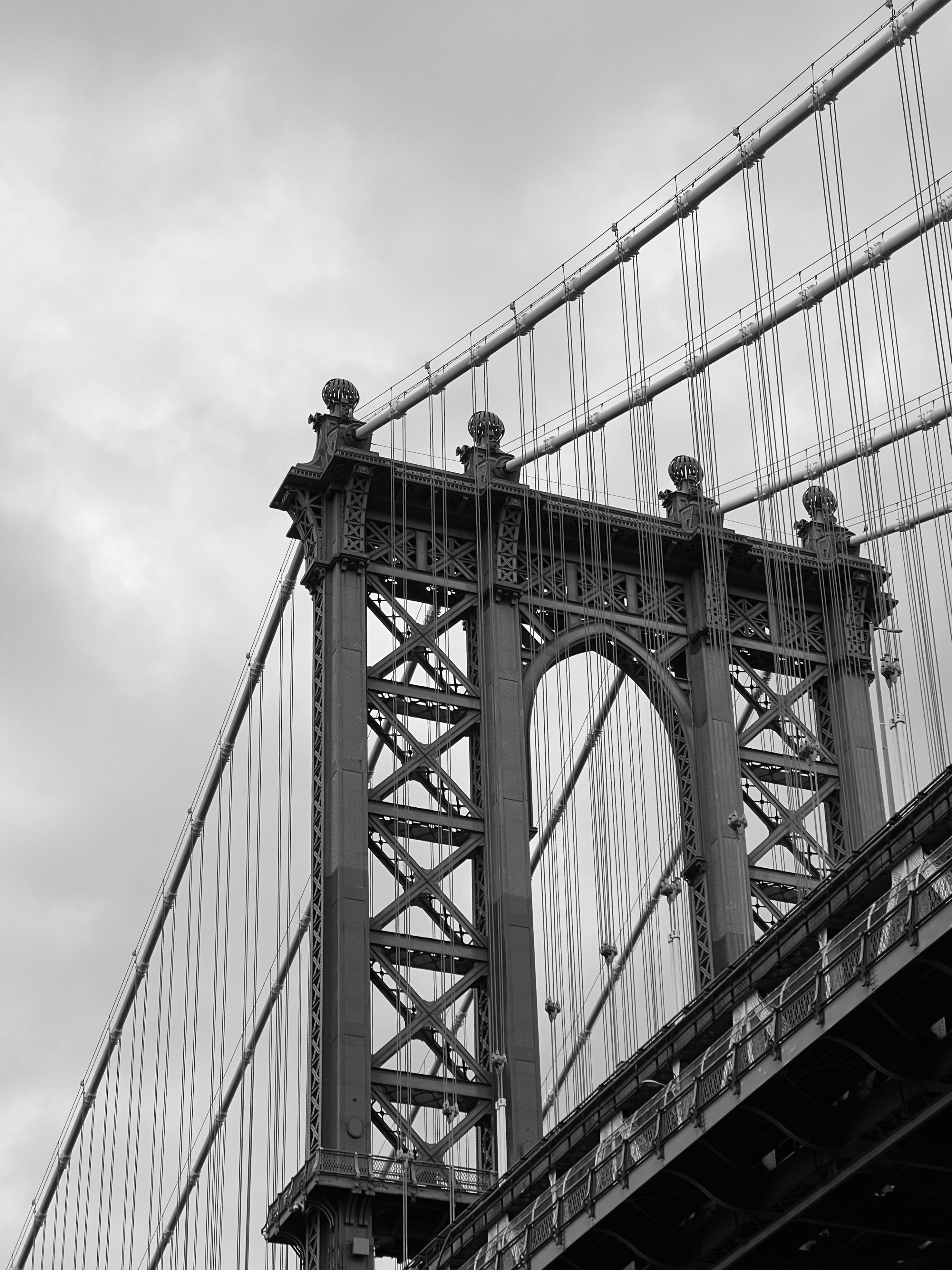 Black and White Perspective of Iconic Bridge · Free Stock Photo
