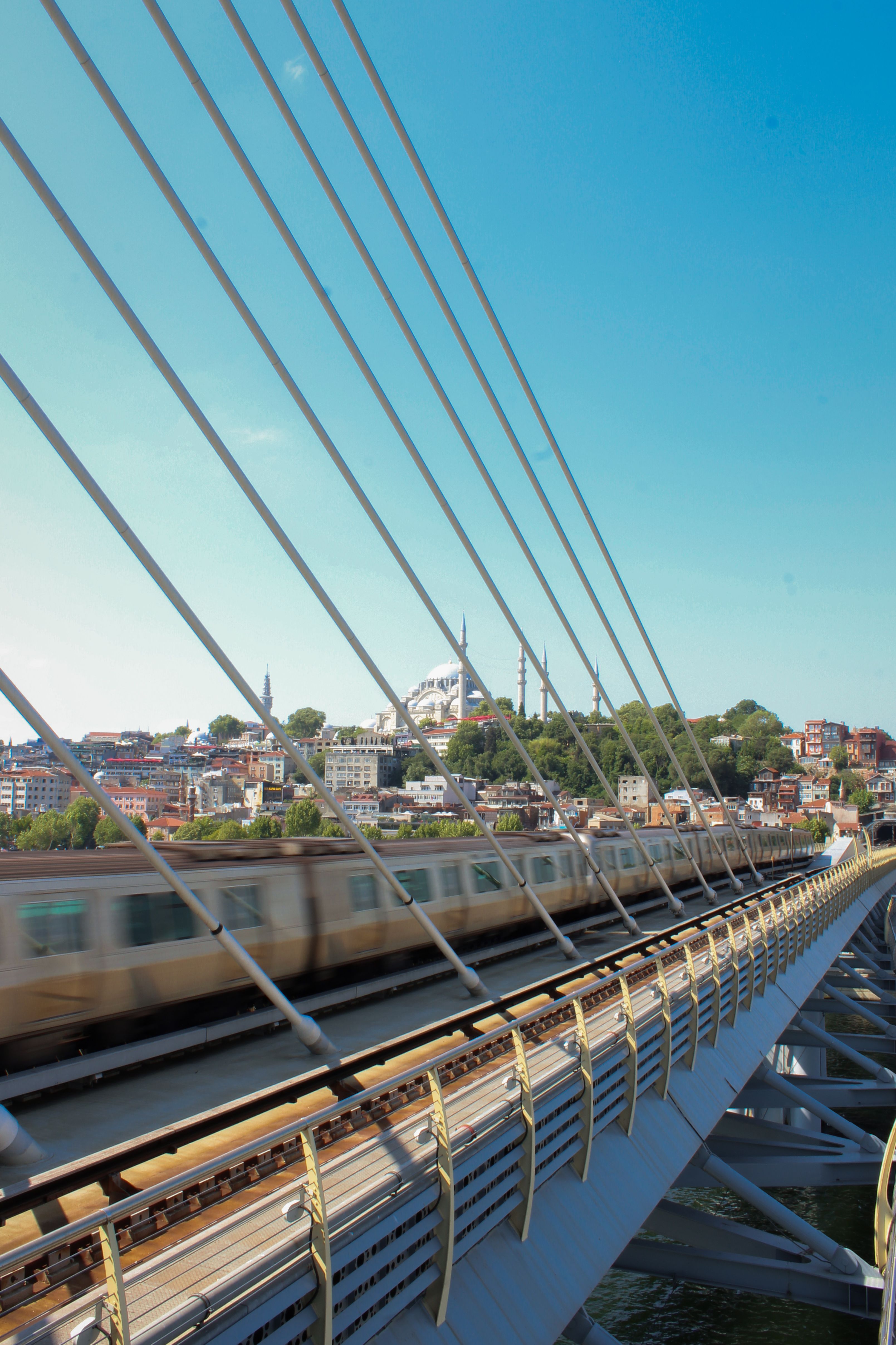 Istanbul Metro Crossing Golden Horn Bridge · Free Stock Photo