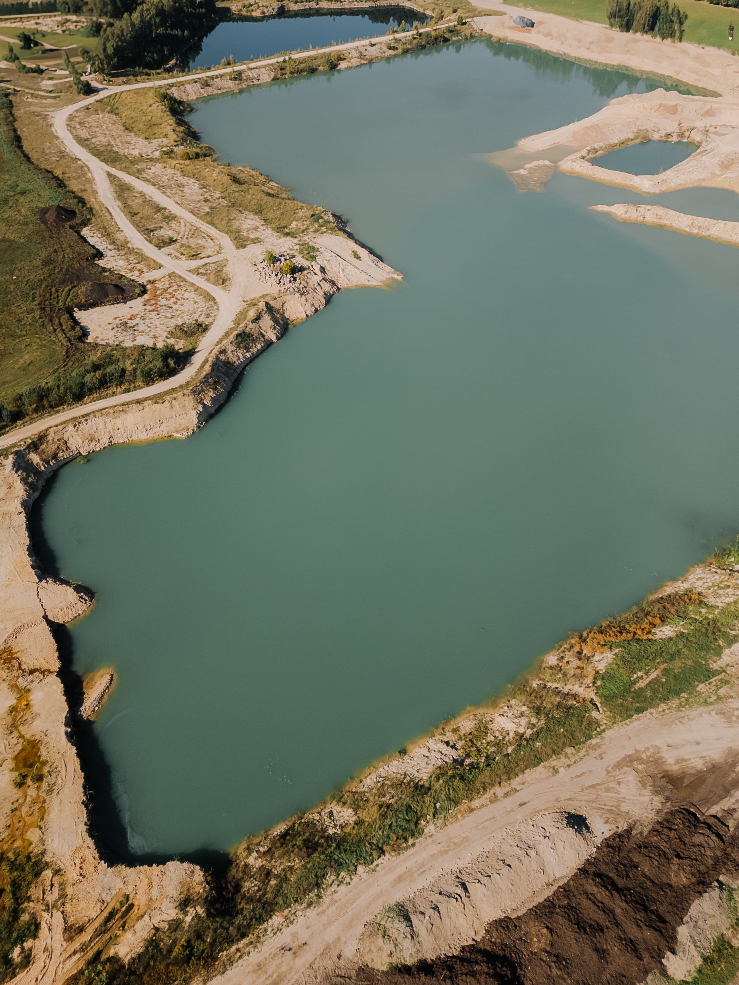 Aerial View of Quarry Lake in Latvia · Free Stock Photo