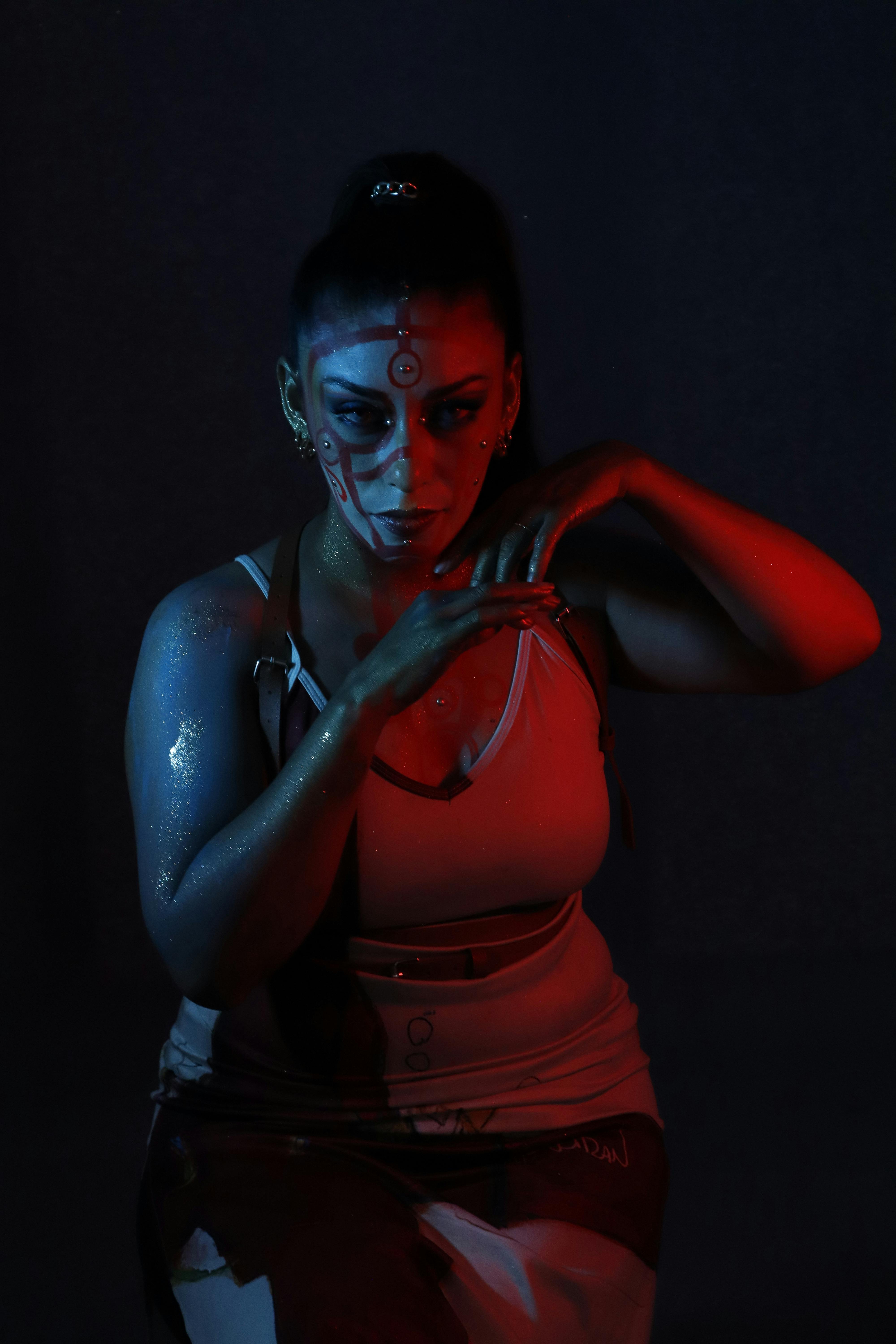 Artistic Portrait with Dramatic Lighting Effects · Free Stock Photo