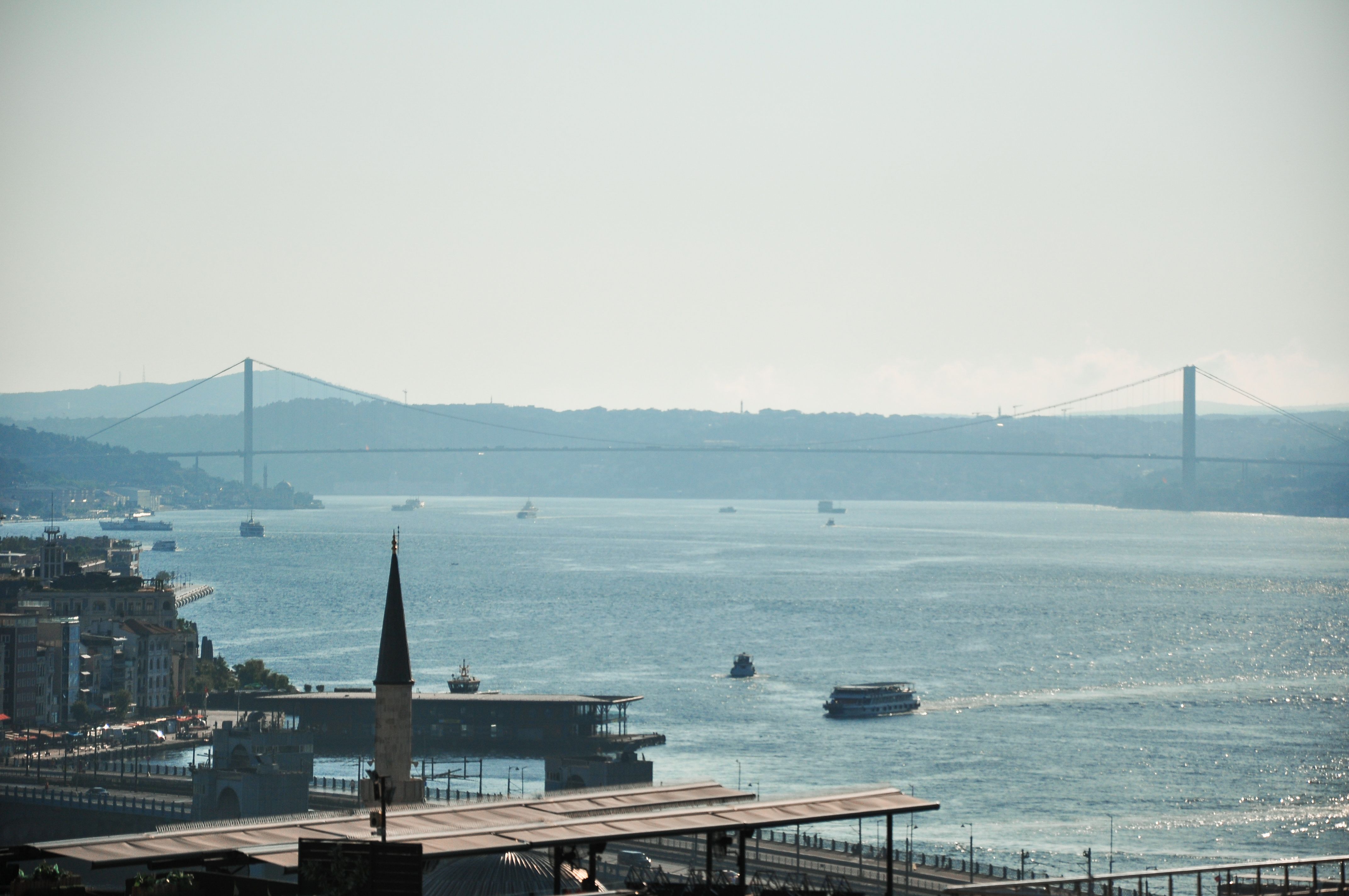 Scenic View of Bosphorus Strait and Bridge · Free Stock Photo