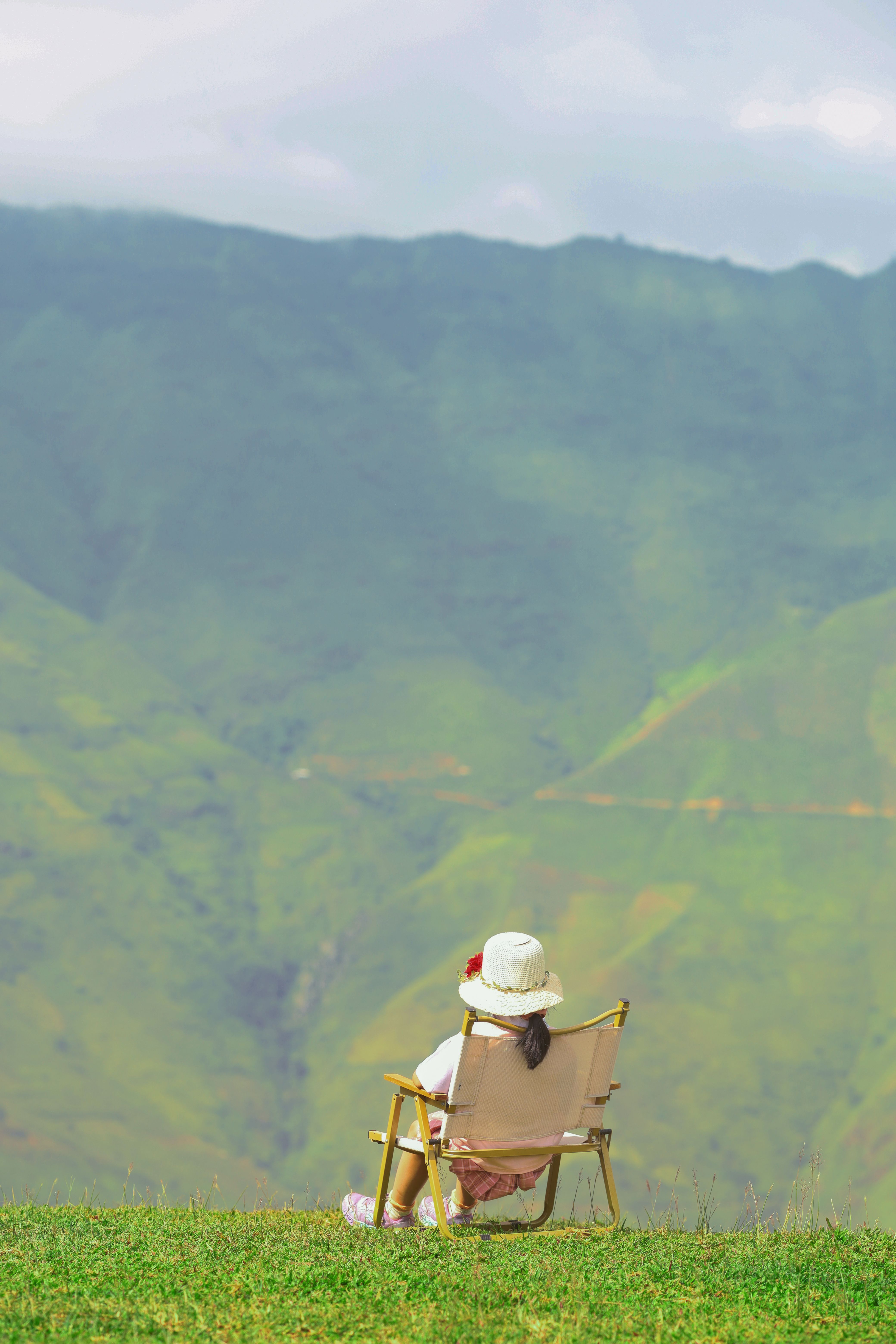 Woman Relaxing in Sơn La Mountains Scenic View · Free Stock Photo
